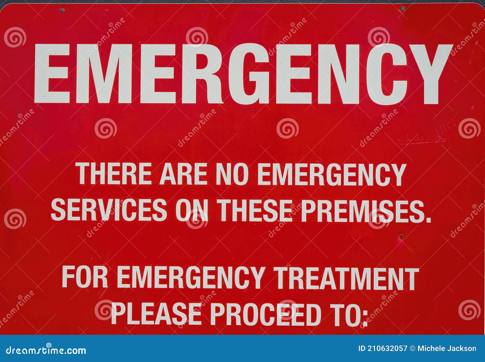 No Emergency Services Sign stock image. Image of typography - 210632057