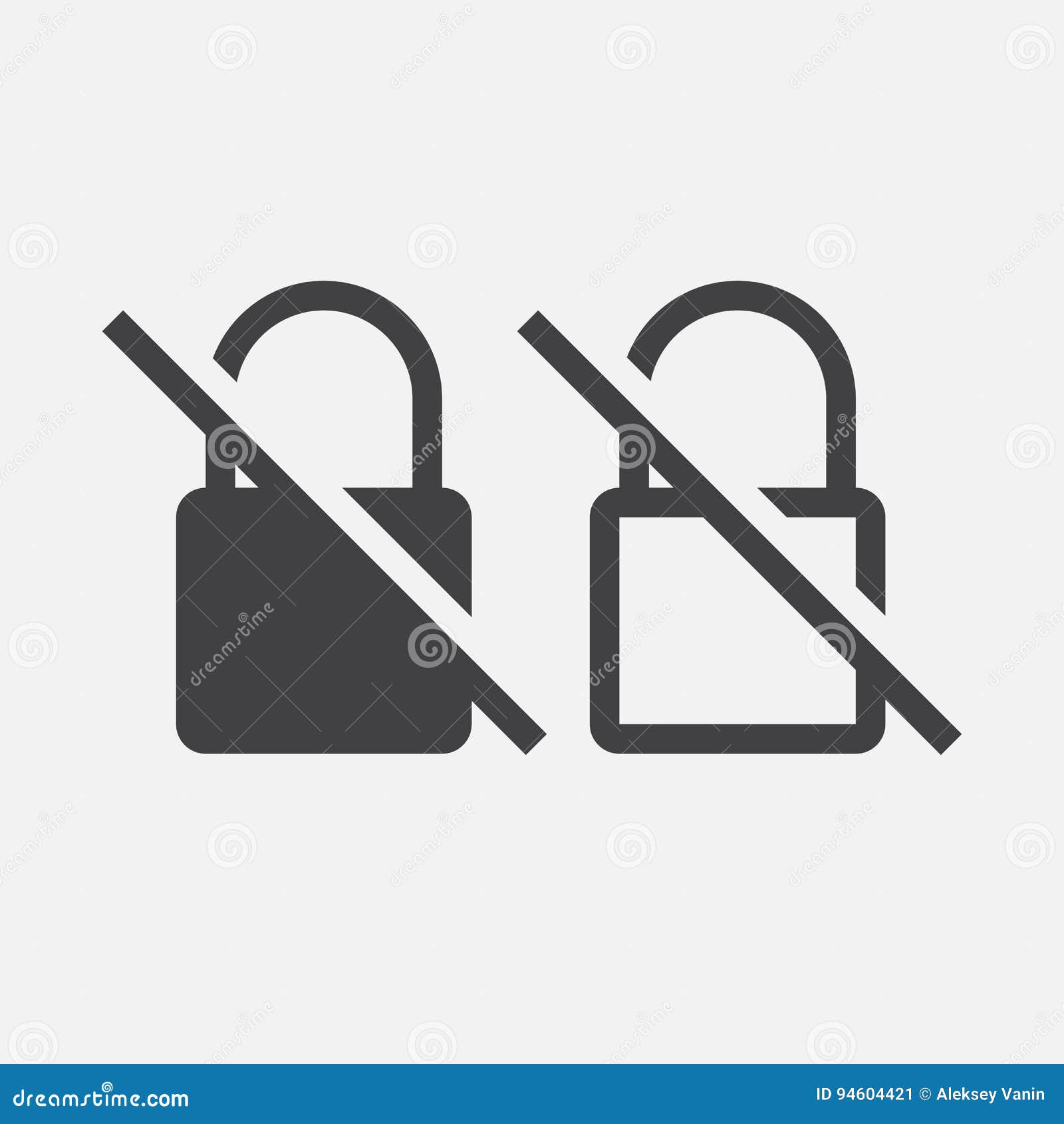No Encryption Icon Vector Isolated on White. Stock Vector ...