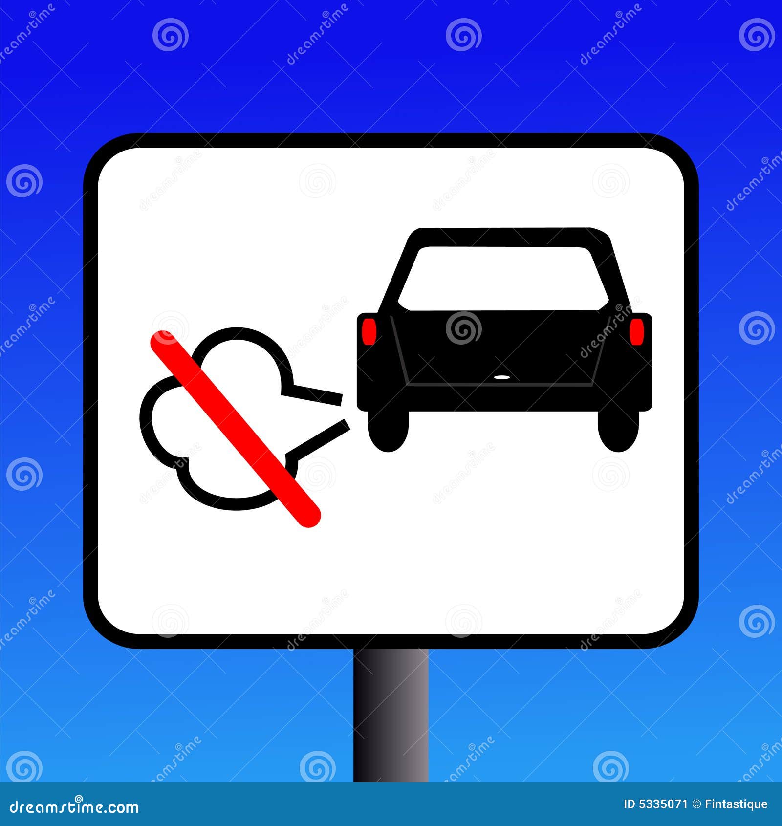 No Engine Idling Sign stock vector. Illustration of idle - 5335071