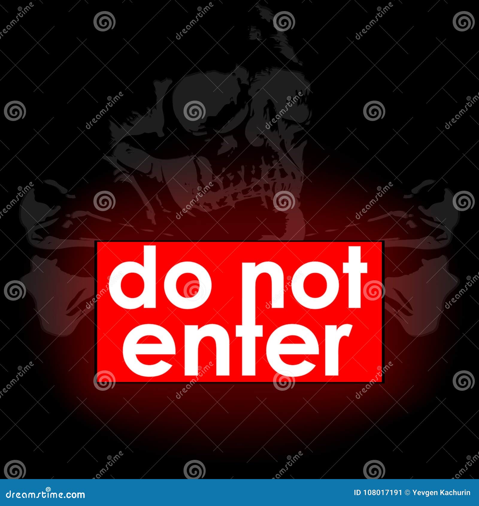 No entre ilustración del vector. Ilustración de historieta - 108017191