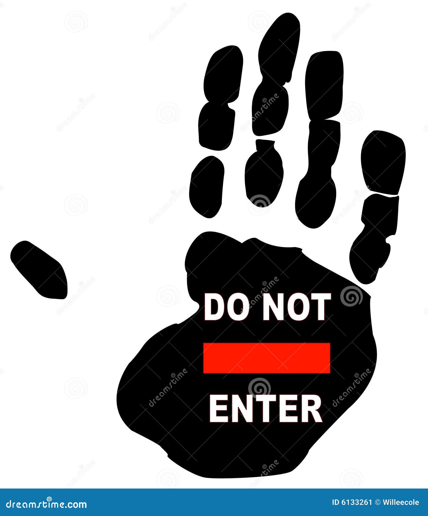 No entre ilustración del vector. Ilustración de palma - 6133261