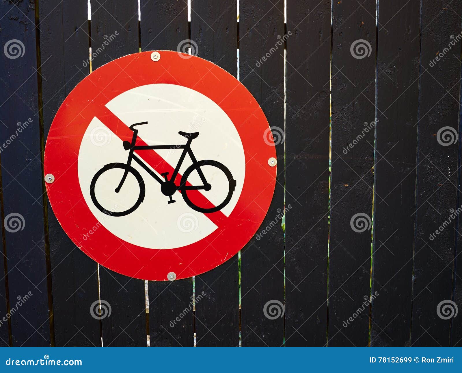 No Entry Access for Bicycles Stock Image - Image of caution, circular ...