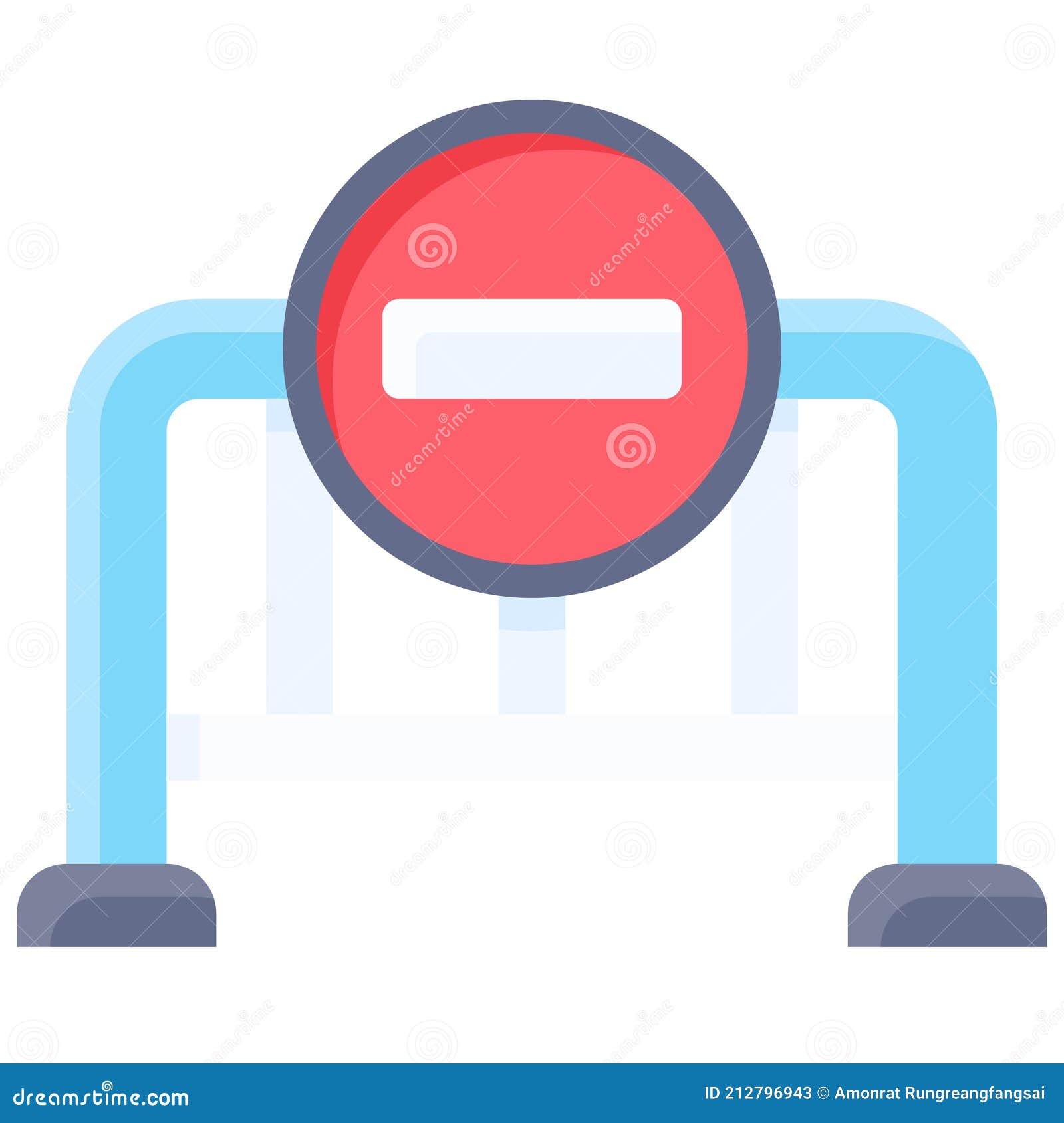 Entry Through The Barrier Which Is Raised To Pass The Car. Toll Gate ...