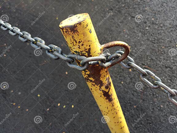 No entry chain sign stock image. Image of lock, closeup - 206836285