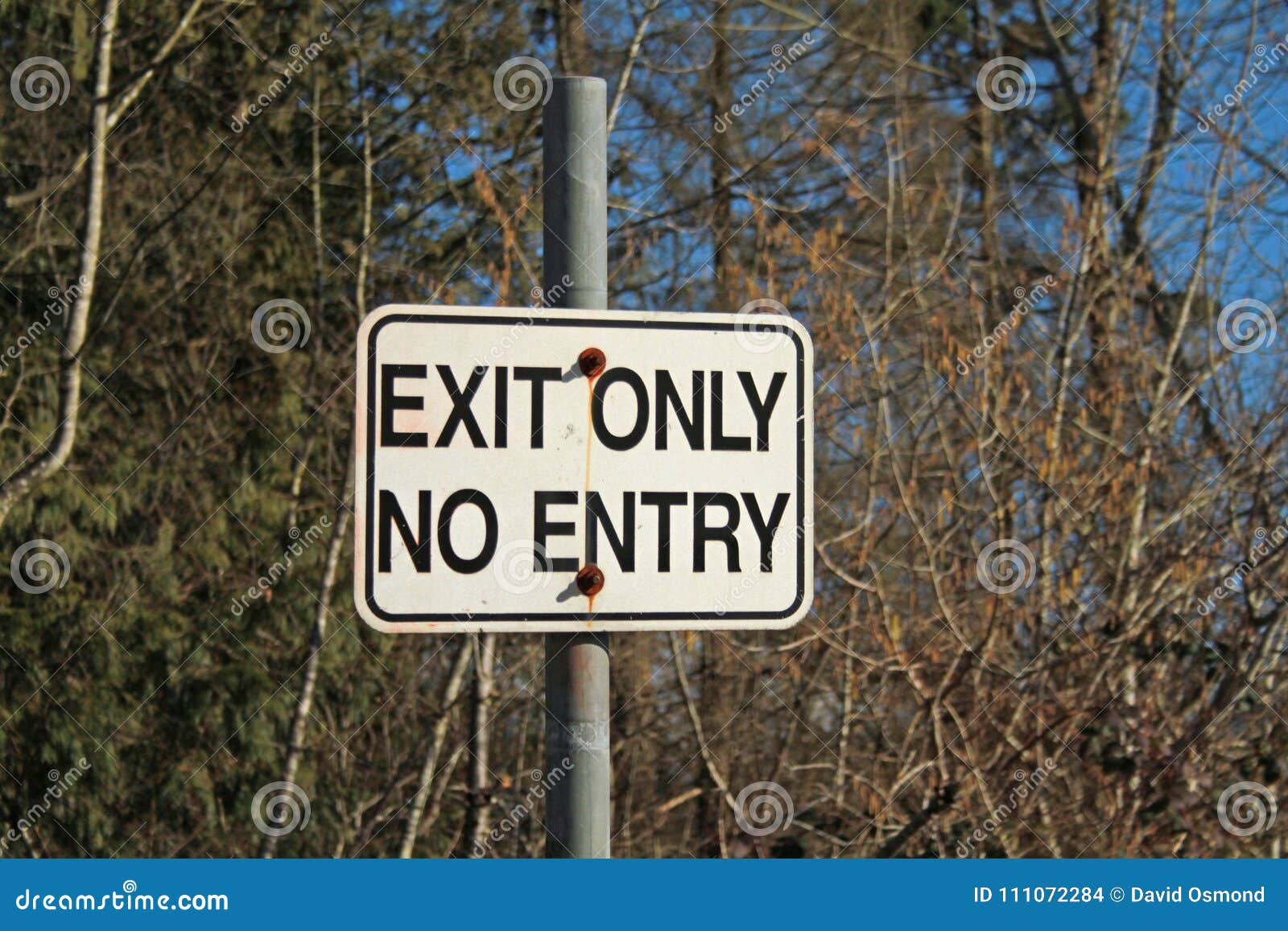 No entry - exit sign stock photo. Image of signpost - 111072284
