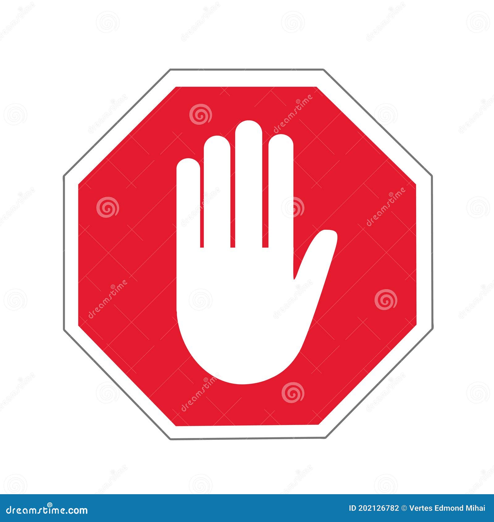 No Entry Hand Sign Royalty-Free Cartoon | CartoonDealer.com #57547892