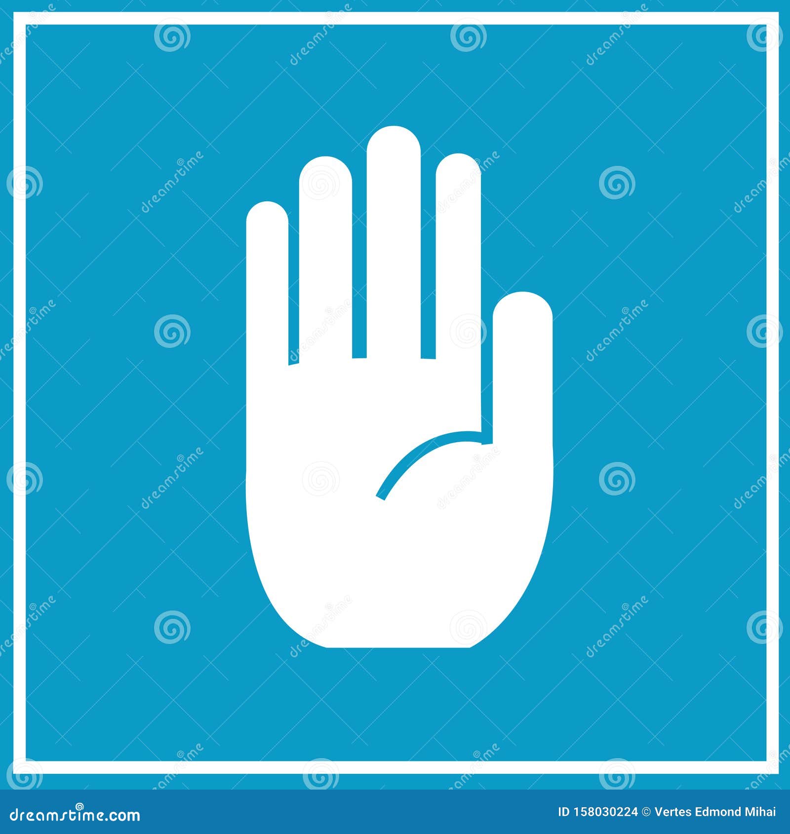 No Entry Hand Sign On Transparent Background. Red Stop Sign Icon With ...