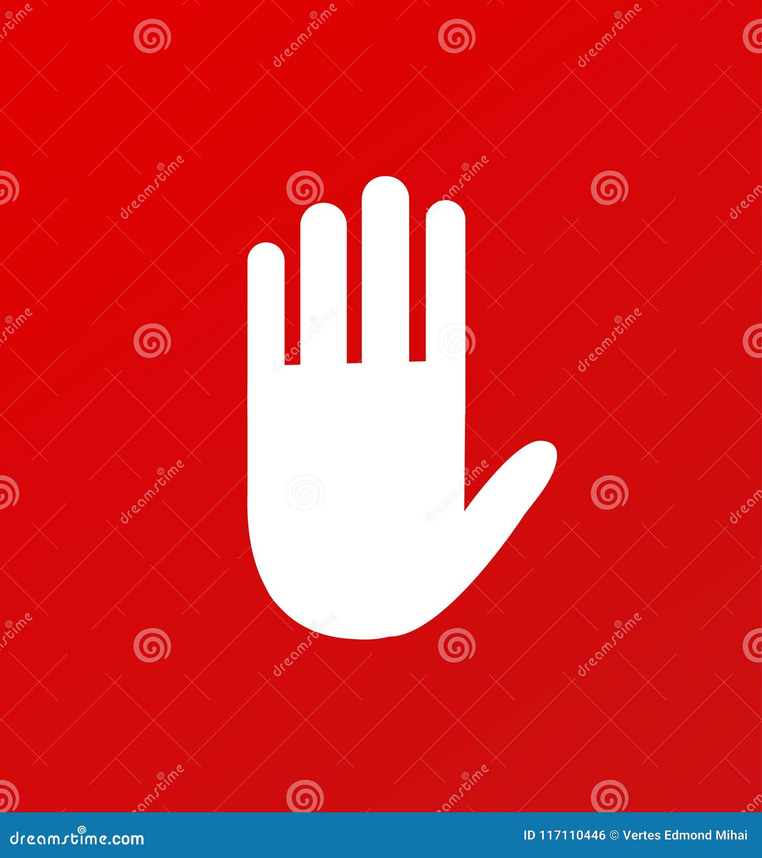 No entry hand sign stock vector. Illustration of gesture - 117110446