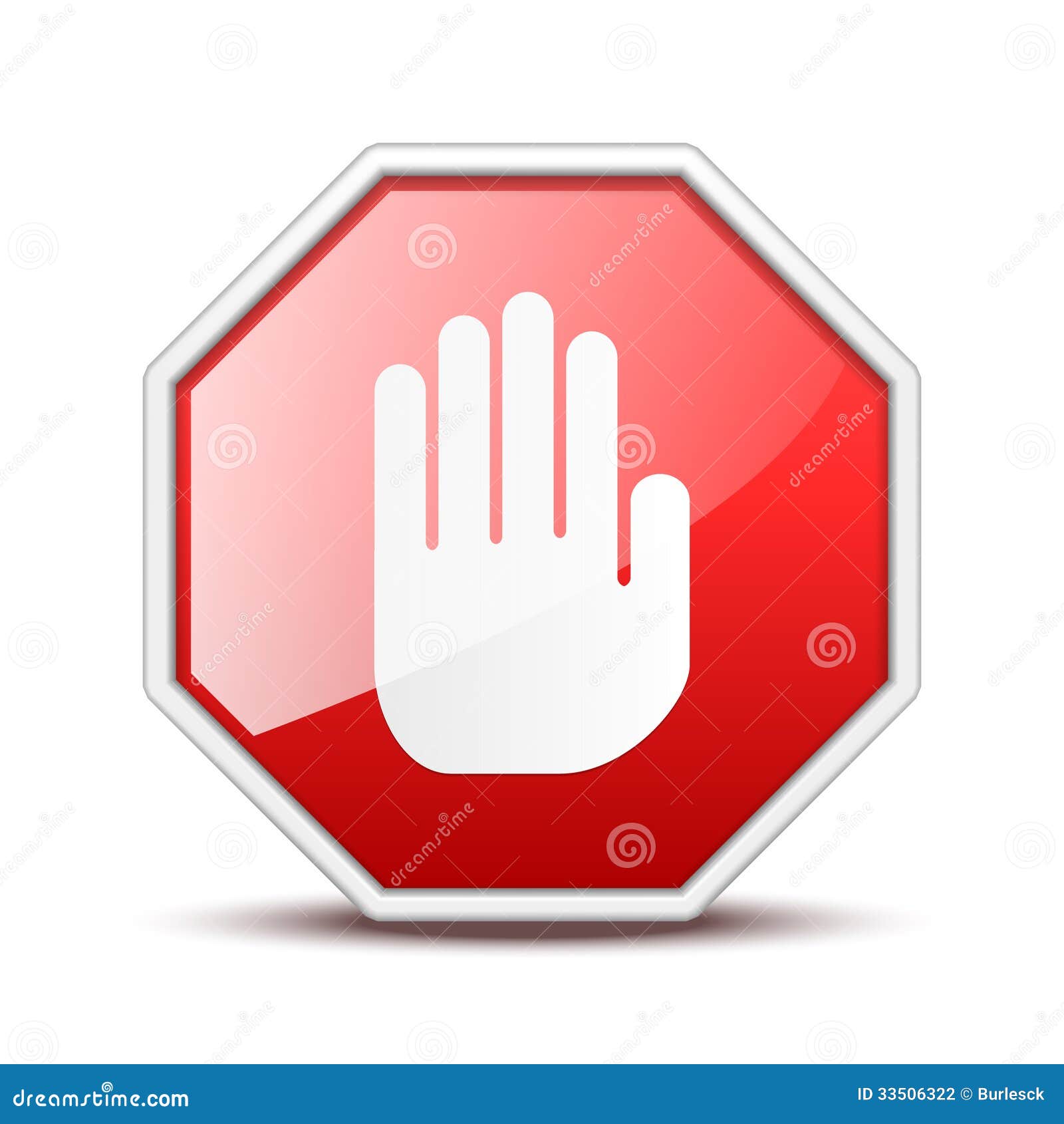 No entry hand sign stock vector. Illustration of forbid - 33506322