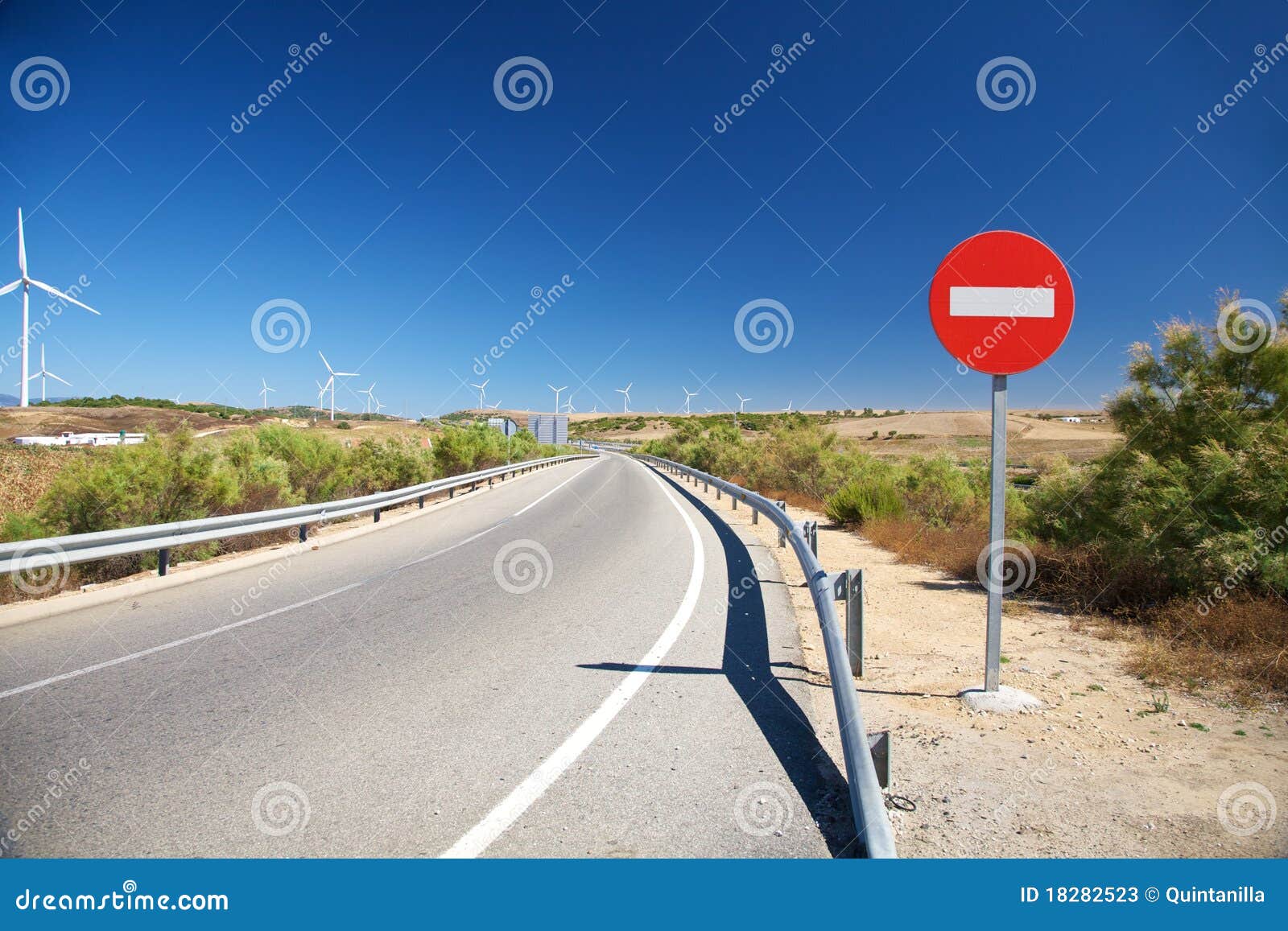 No entry highway way out stock image. Image of landscape - 18282523