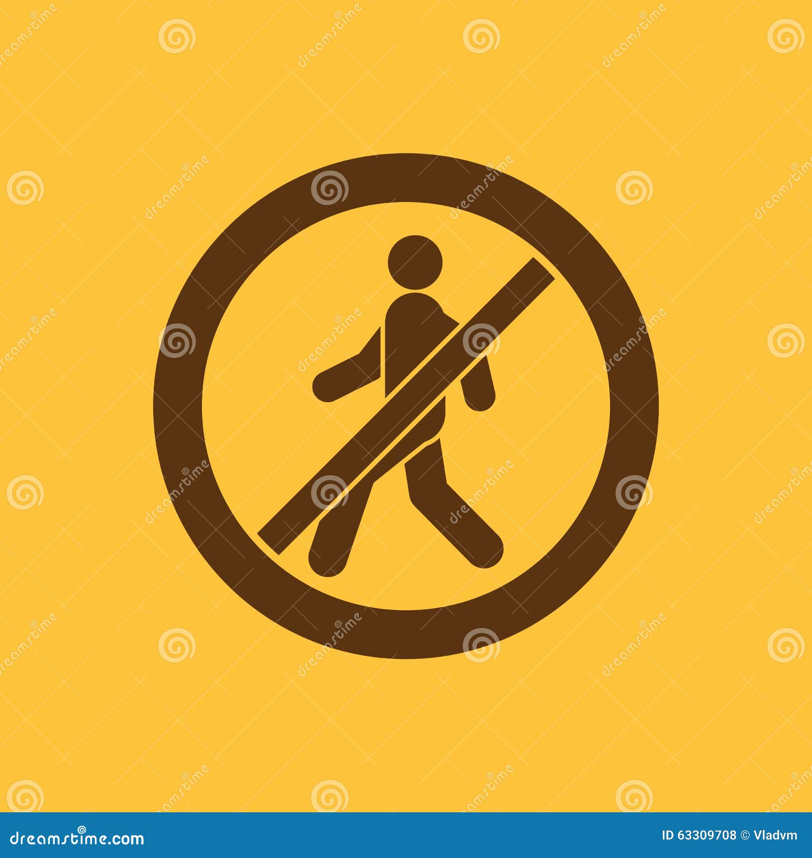 The No Entry Icon. Disallowed and Danger, Warning Symbol Stock ...