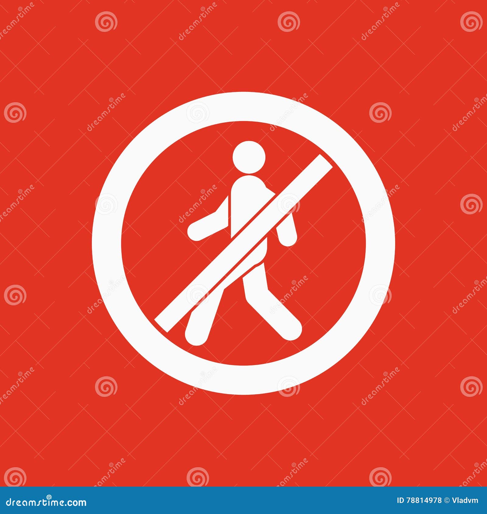 The No Entry Icon. Disallowed and Danger, Warning Symbol Stock Vector ...