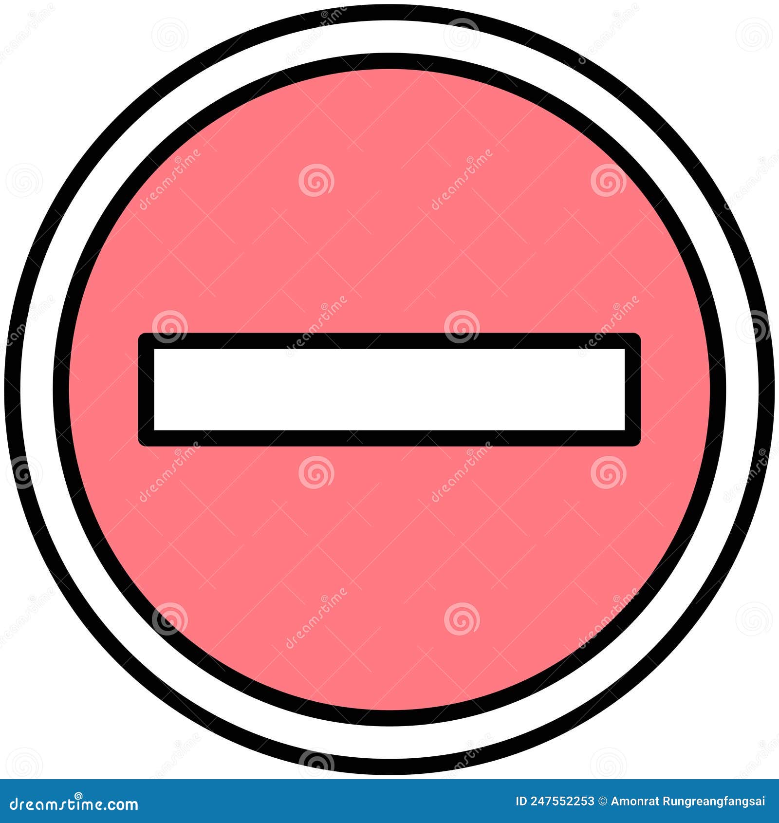 No Entry Icon, Prohibition Sign Vector Illustration Stock Vector ...