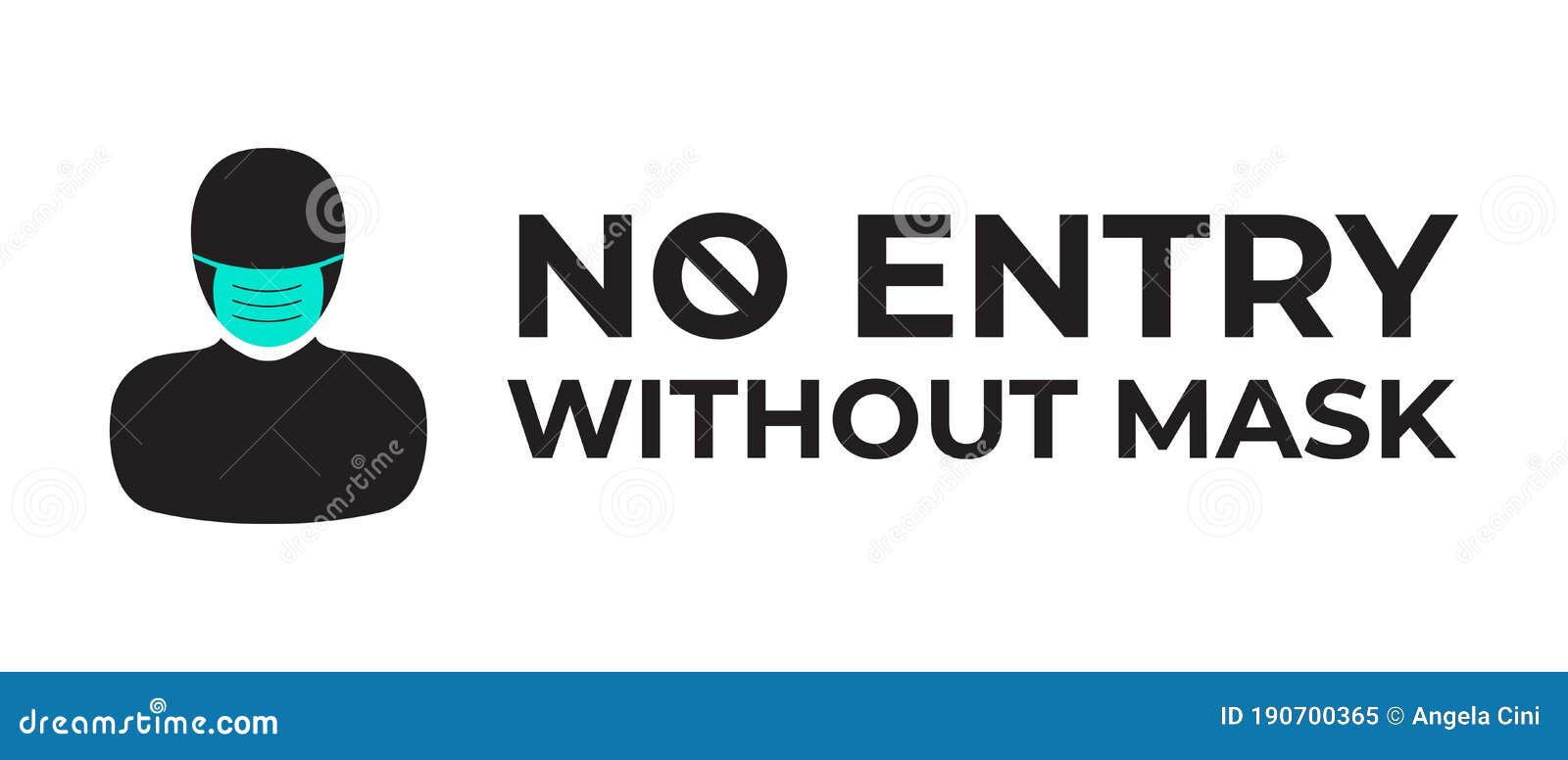 No Entry without Mask Covid Coronavirus Illustration Stock Vector ...