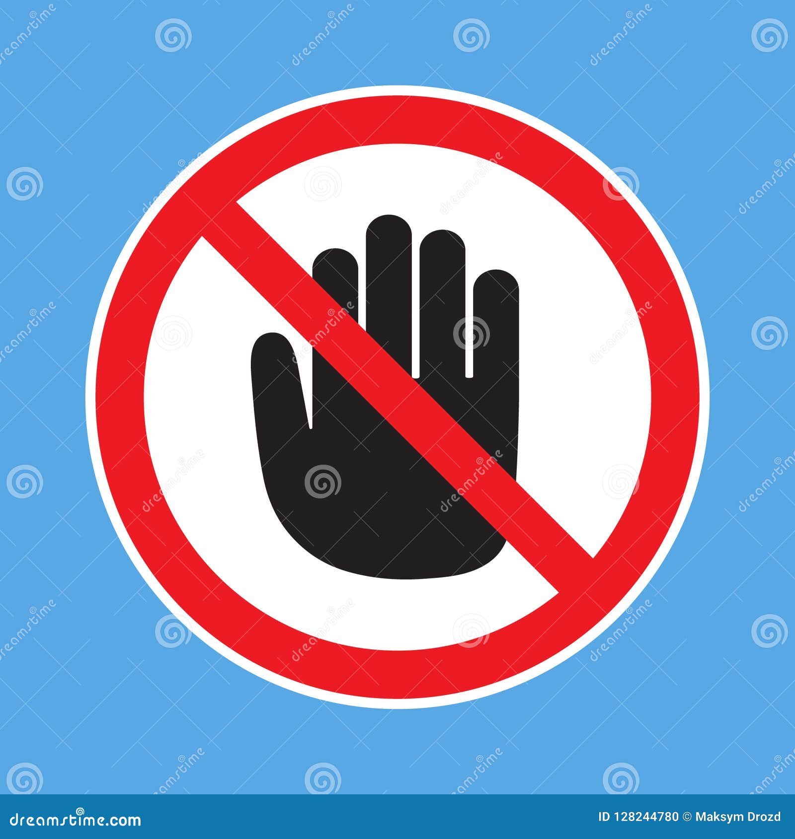 Do Not Touch Warning Sign Cartoon Vector | CartoonDealer.com #44982627 Do Not Touch Warning Sign Cartoon Vector | CartoonDealer.com #44982627