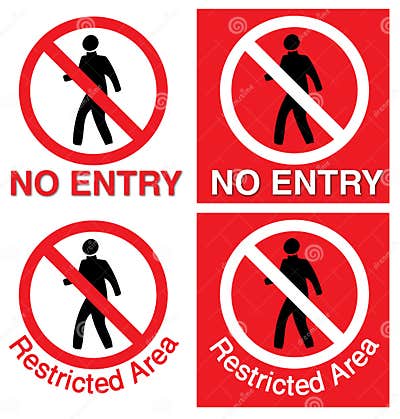 No Entry & Restricted Area Stock Vector - Illustration of illegal ...