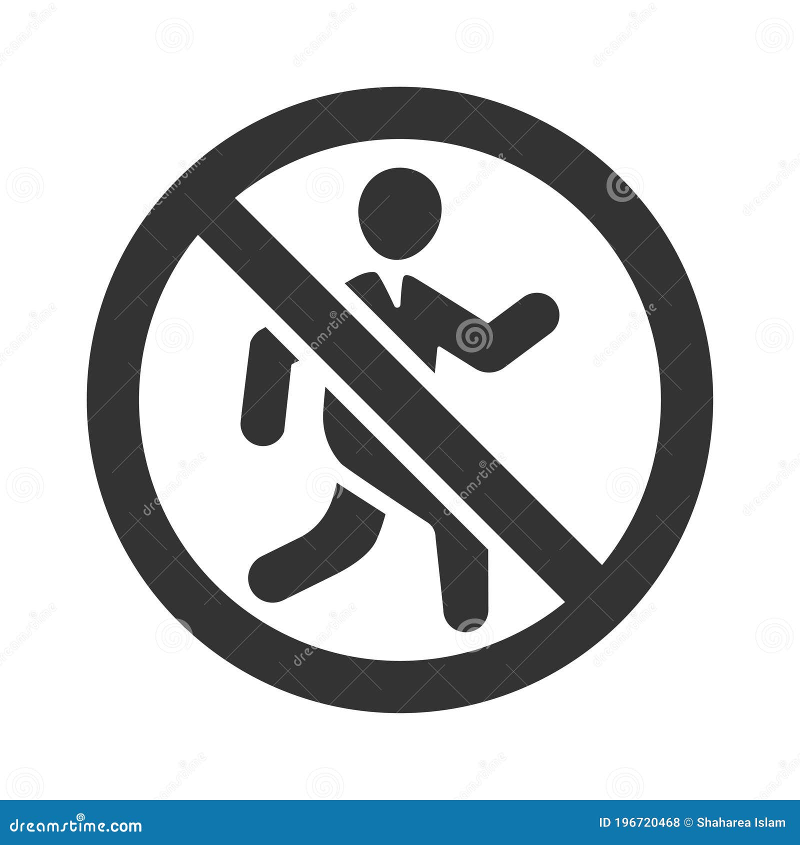 No Entry Restriction Sign Forbiding Parking Etc Cartoon Vector ...