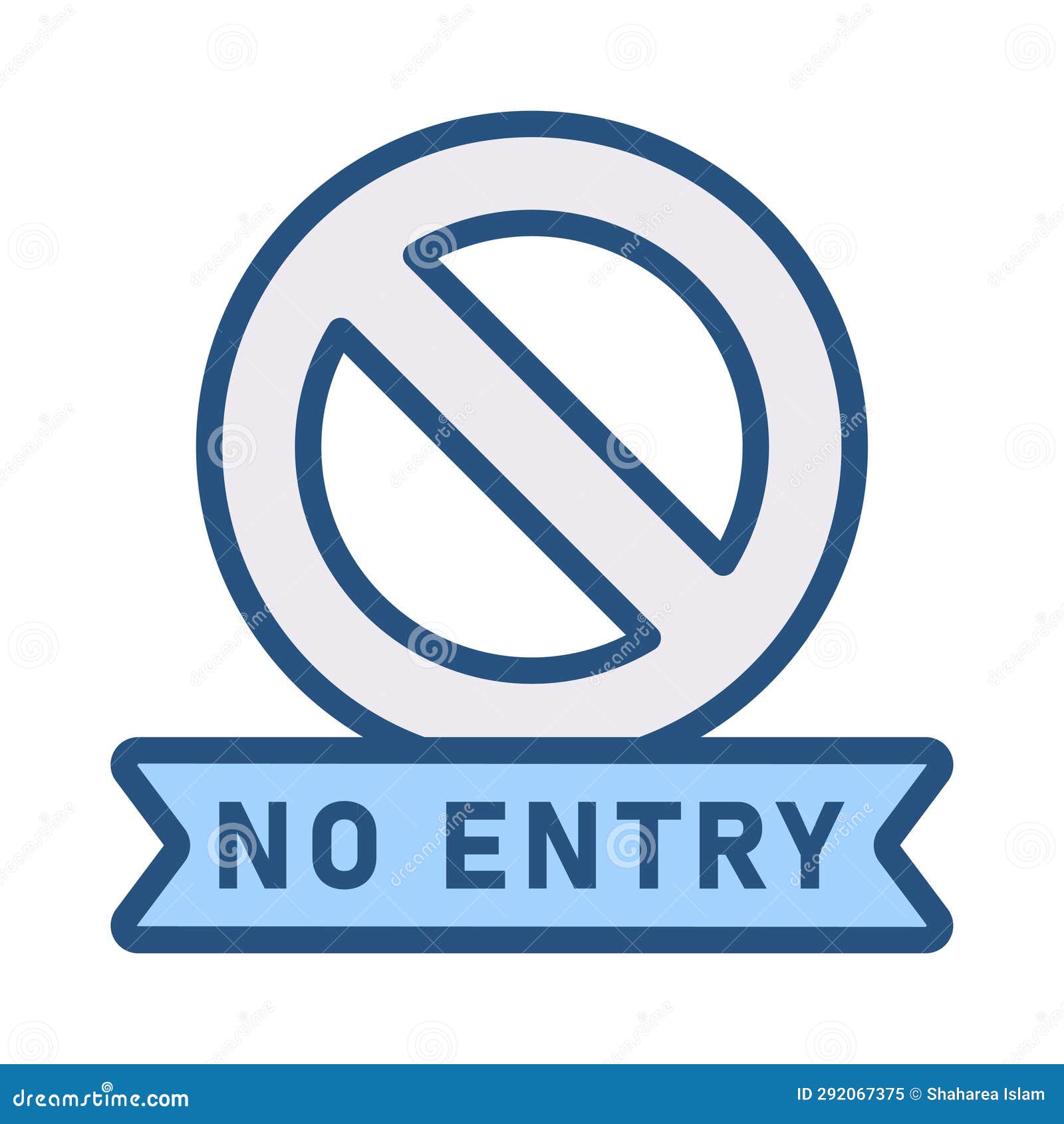 No entry restriction icon stock vector. Illustration of walk - 292067375