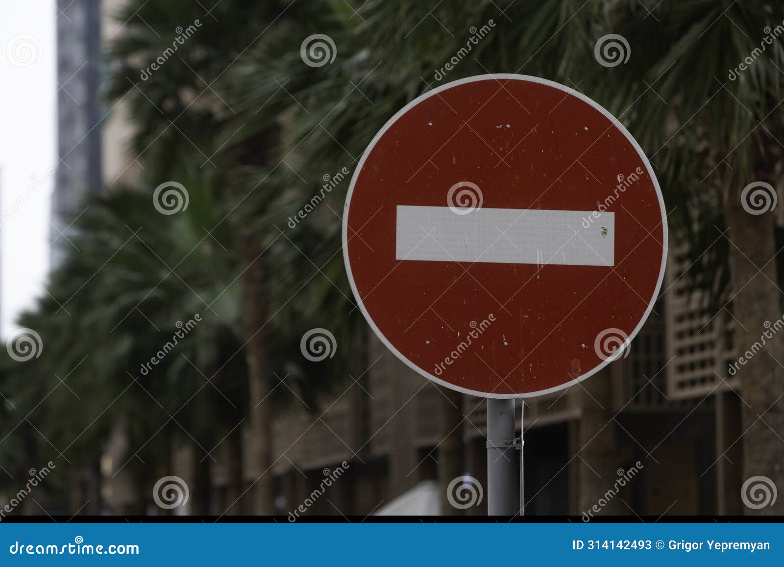 No Entry Road Sign . the Road is Closed Red Round Sign Stock Image ...