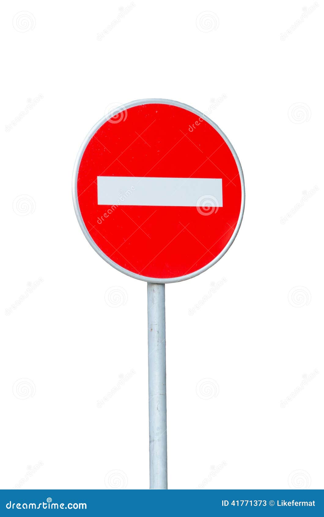 No Entry Road Sign Green Background Royalty-Free Stock Photography ...