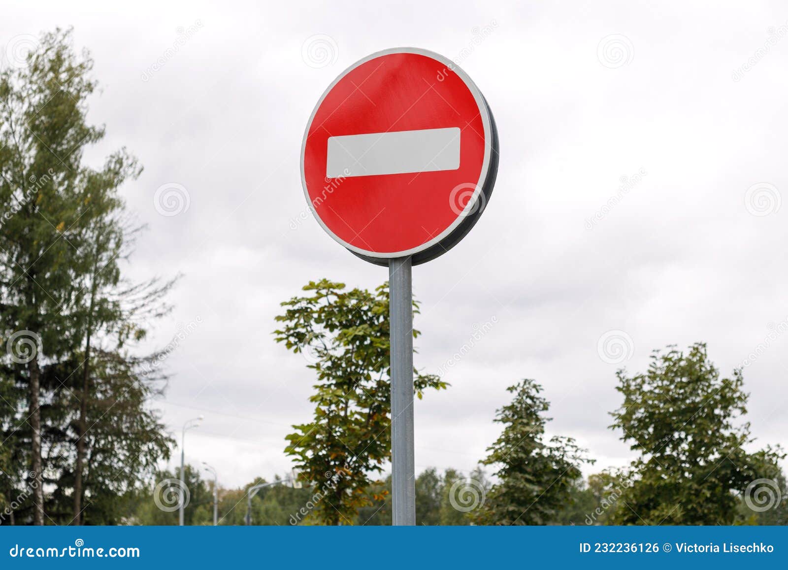 No Entry Road Sign On The Brick Wall Background Royalty-Free Stock ...