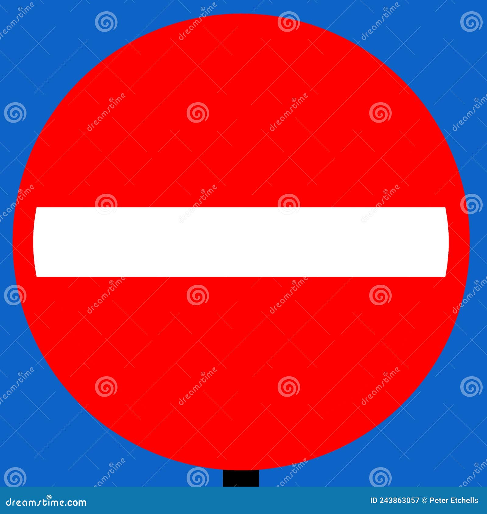 No entry sign stock illustration. Illustration of control - 243863057