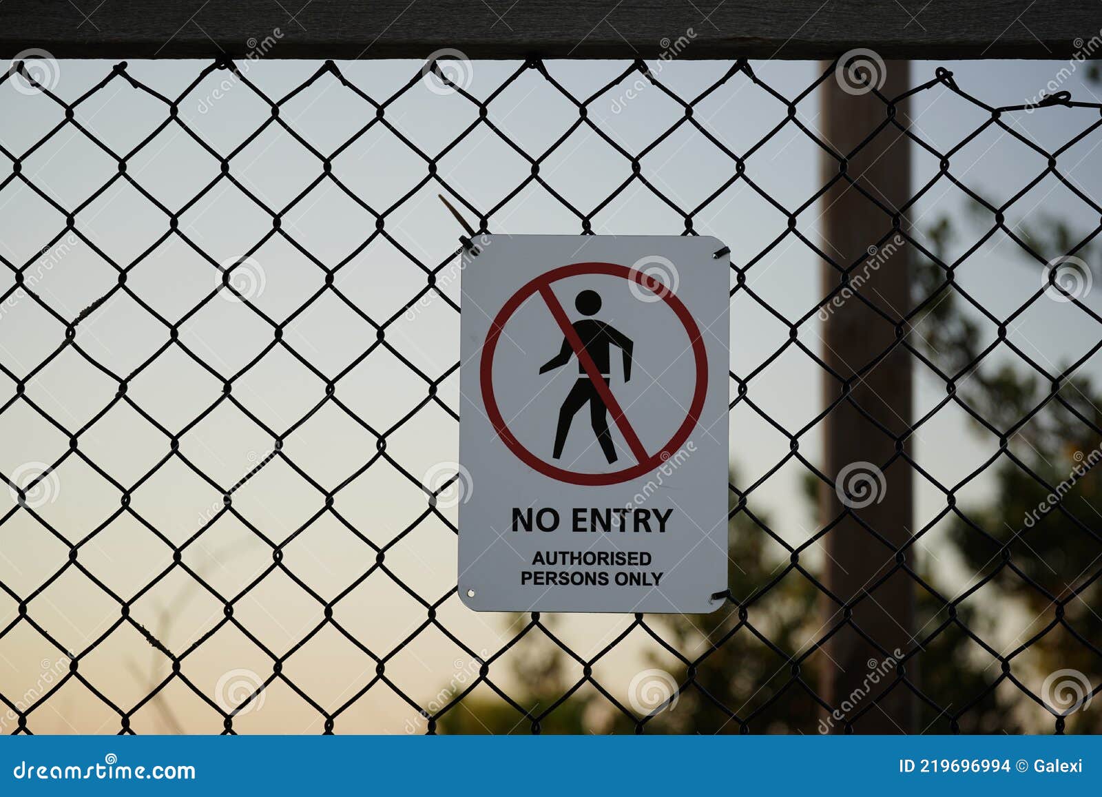 No entry sign stock photo. Image of authorized, restriction - 219696994
