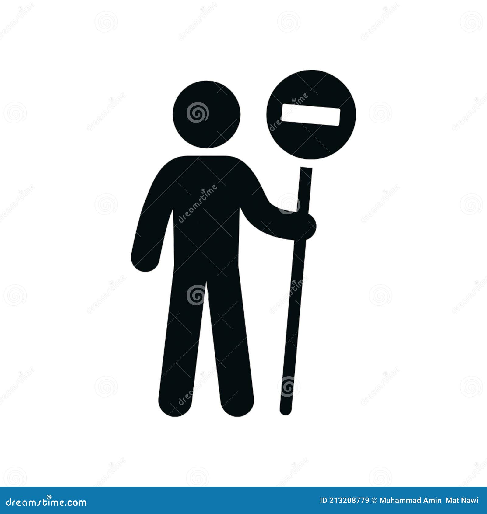 No Entry Sign with Black and White Colour Stock Illustration ...