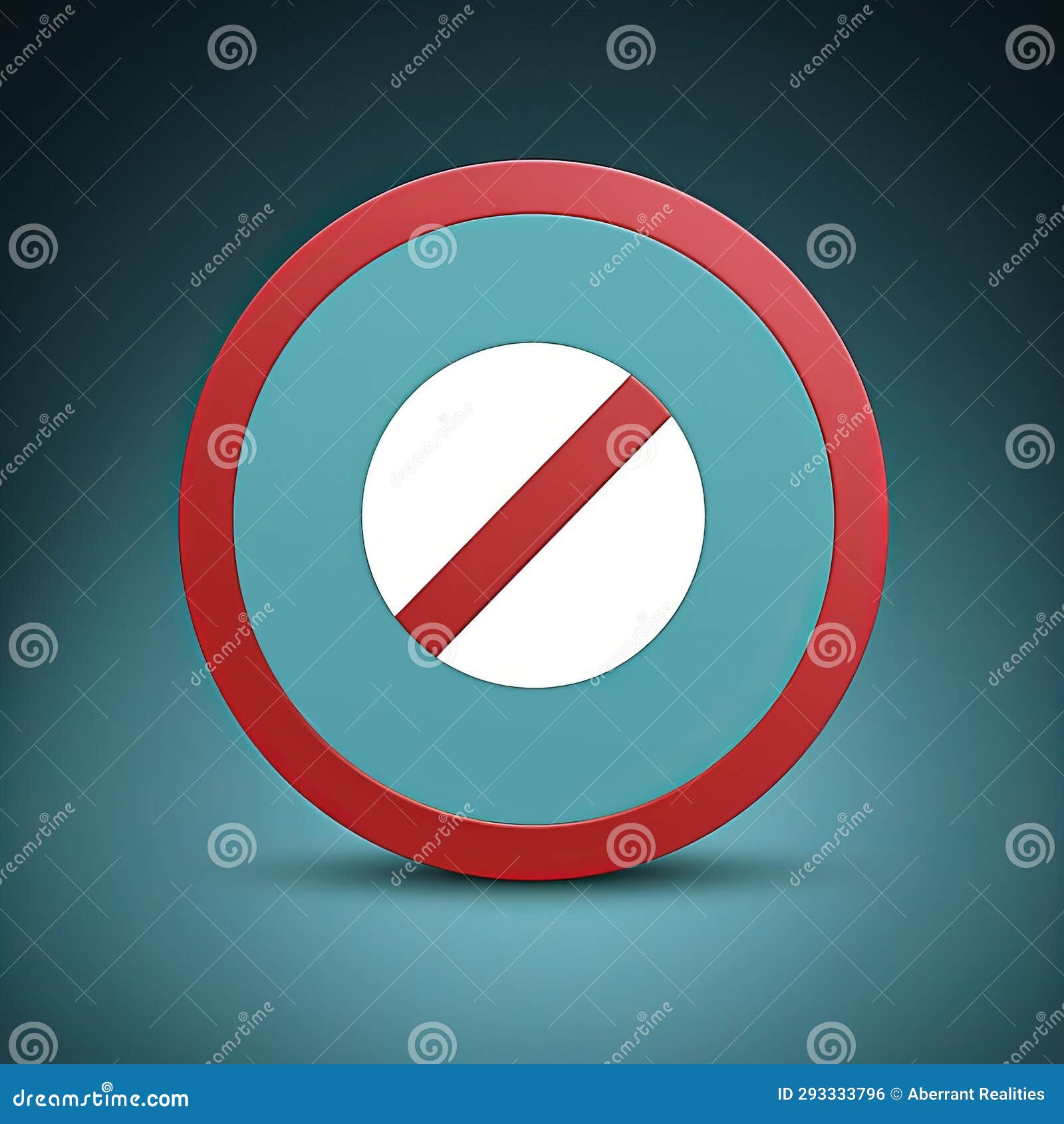 A No Entry Sign on a Dark Blue Background Stock Illustration ...