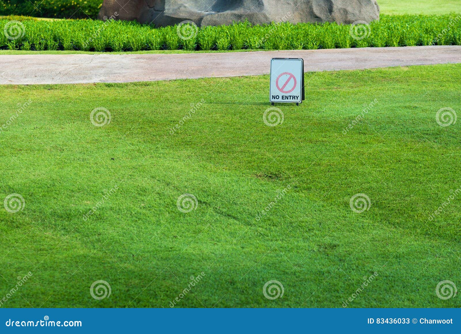 No entry sign. stock image. Image of garden, grass, entry - 83436033