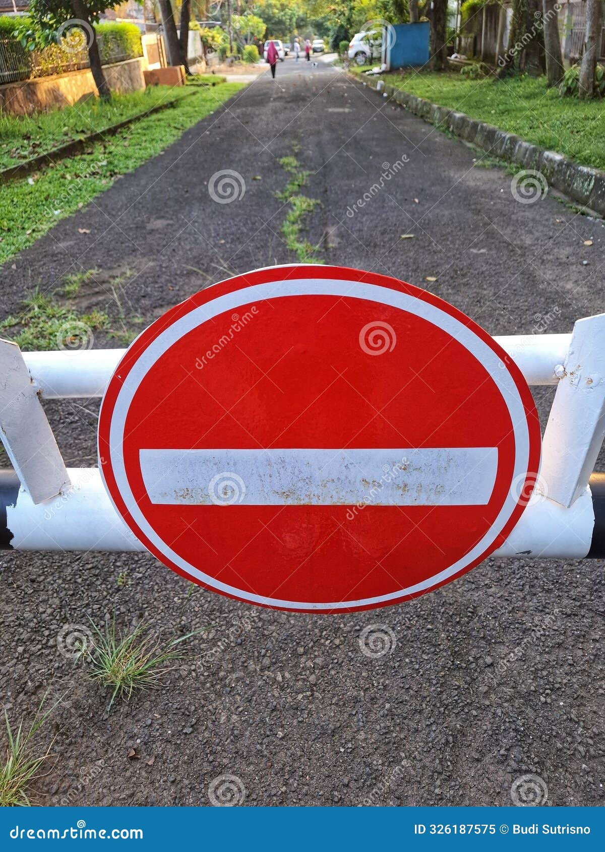 No Entry Sign in a Housing Complex Stock Image - Image of housing, sign ...