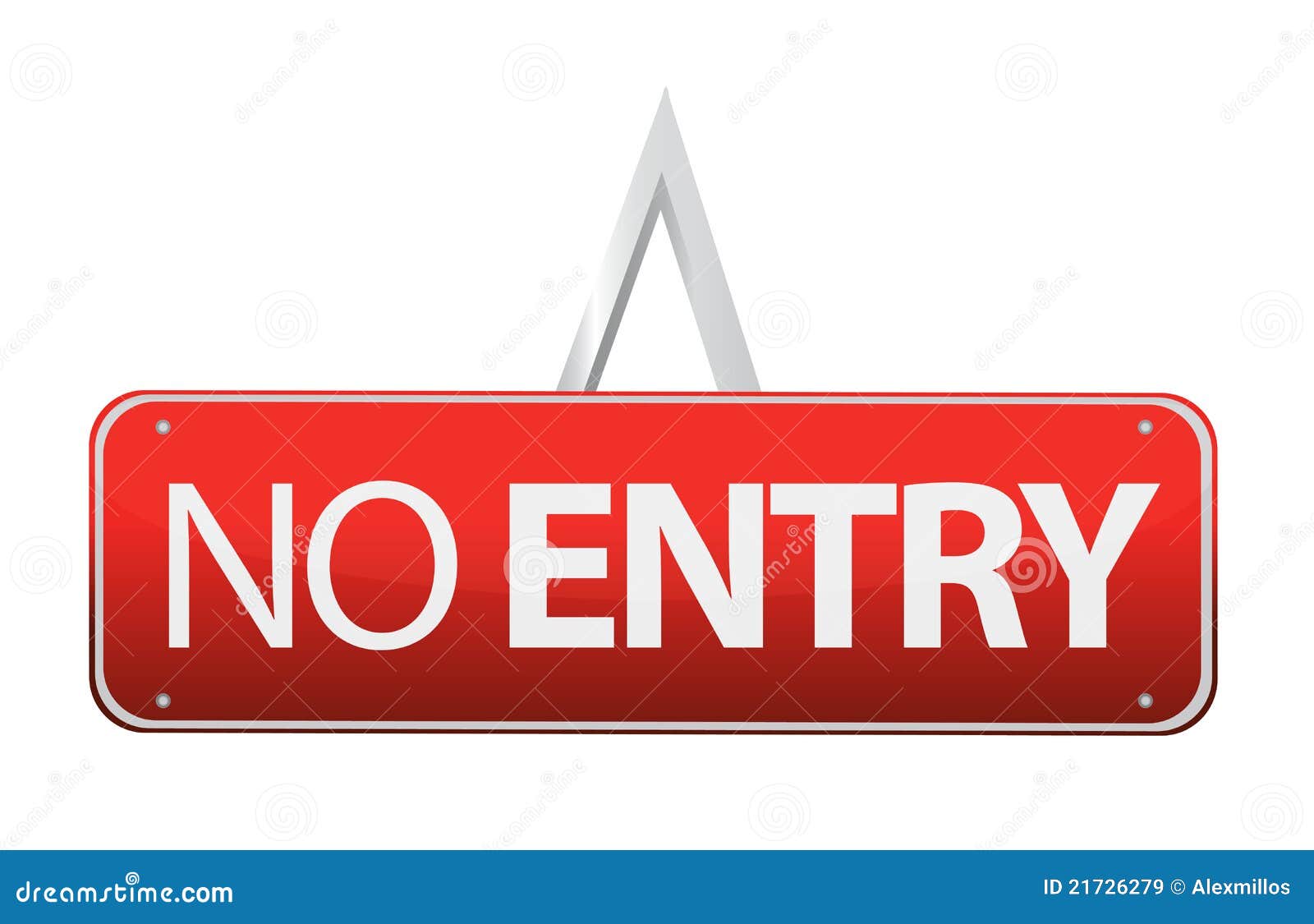 No Entry Sign Illustration Design Stock Vector - Illustration of ...