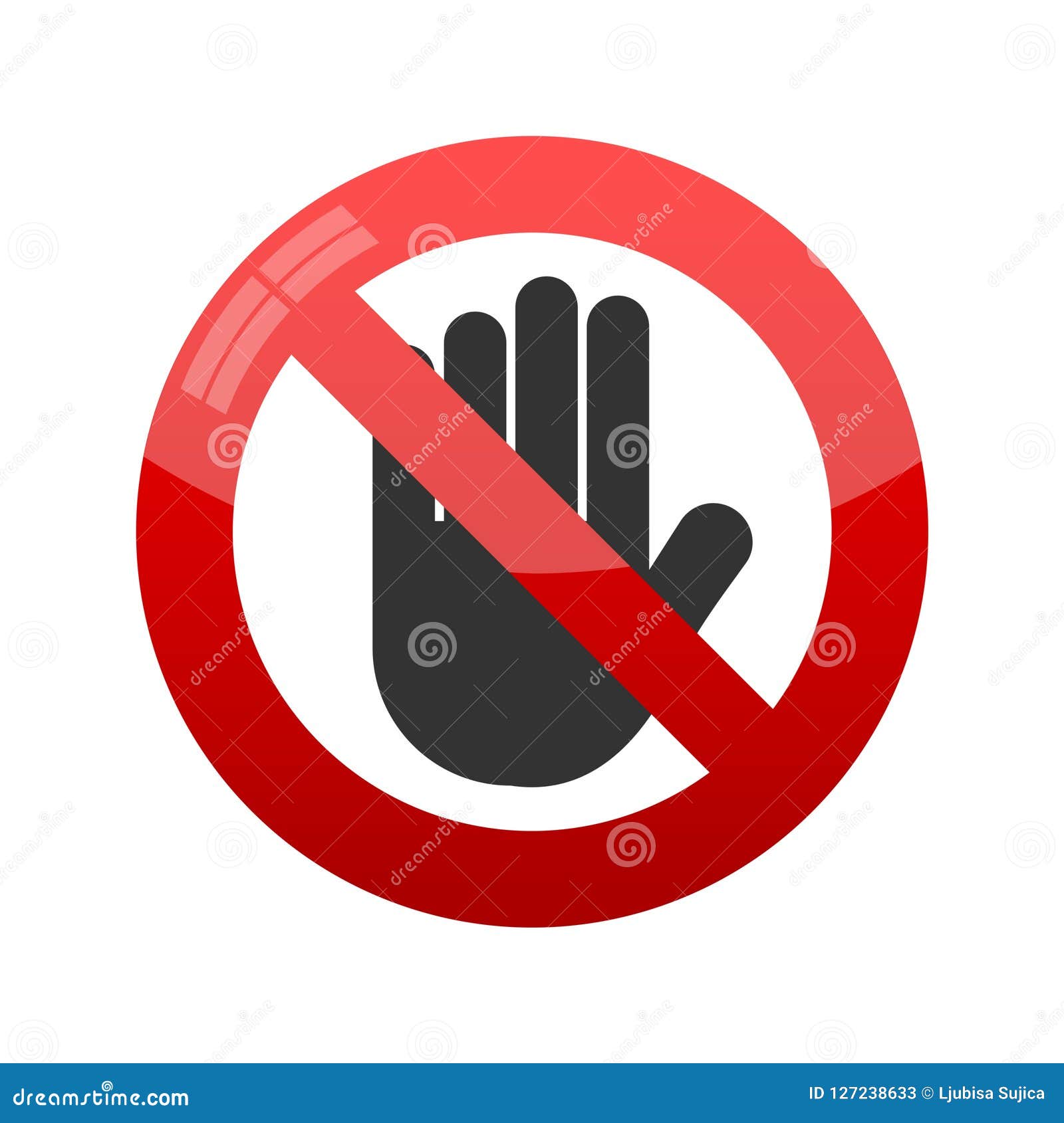 No entry sign stock vector. Illustration of sign, black - 127238633
