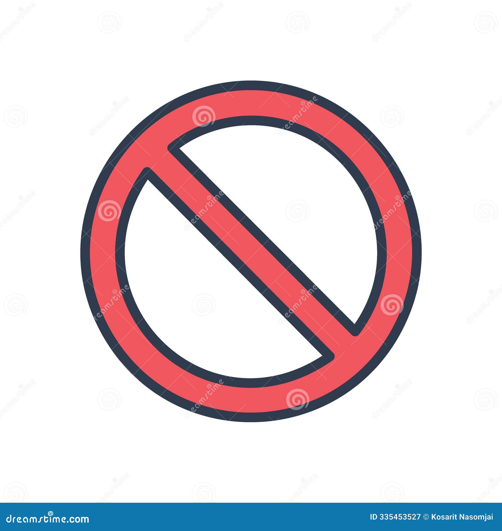 No Entry Sign. Red Circle with a Diagonal Line through it, Symbolizing ...