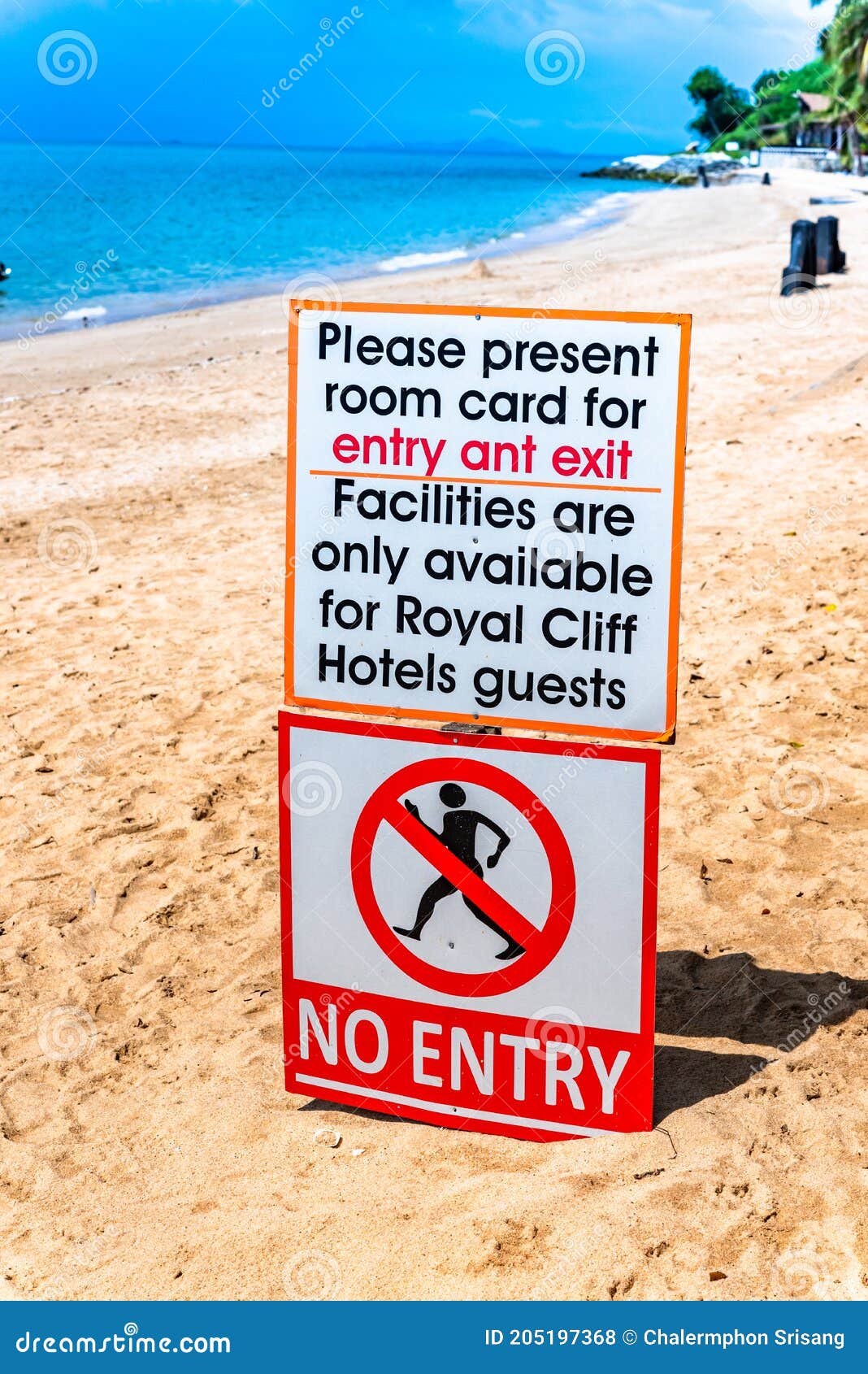 The No Entry Sign on the Sea Beach Stock Photo - Image of australia ...