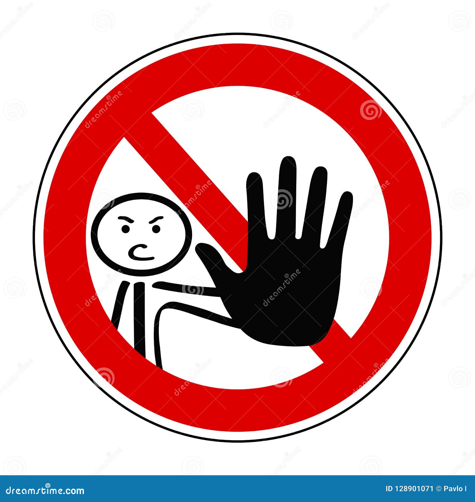 No entry sign - vector stock vector. Illustration of caution - 128901071