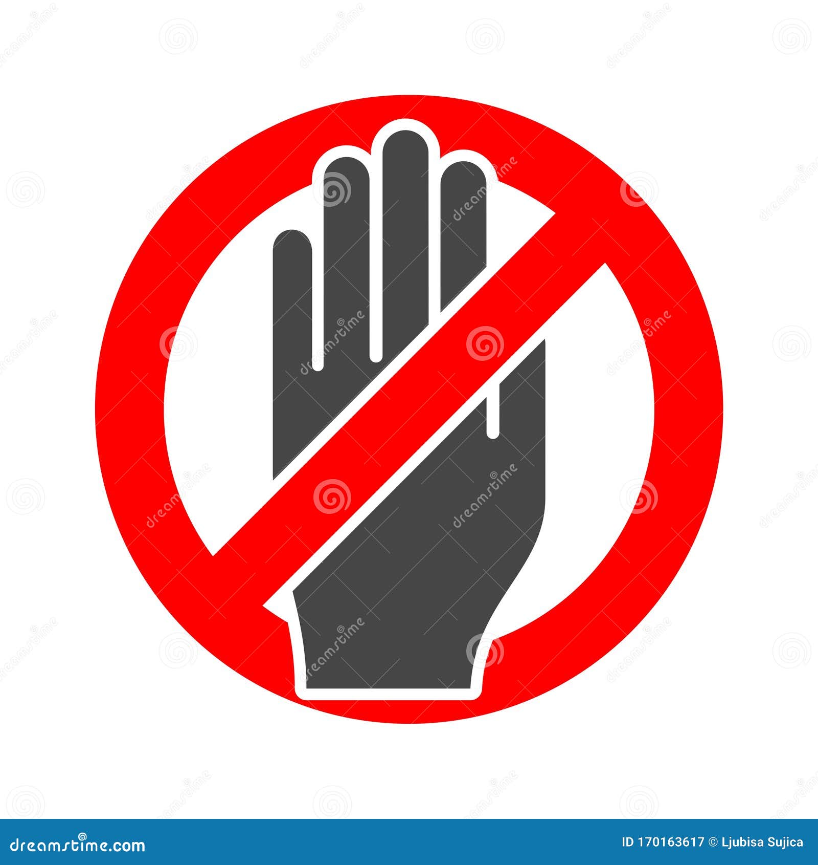 No entry sign, Stop icon stock vector. Illustration of round - 170163617