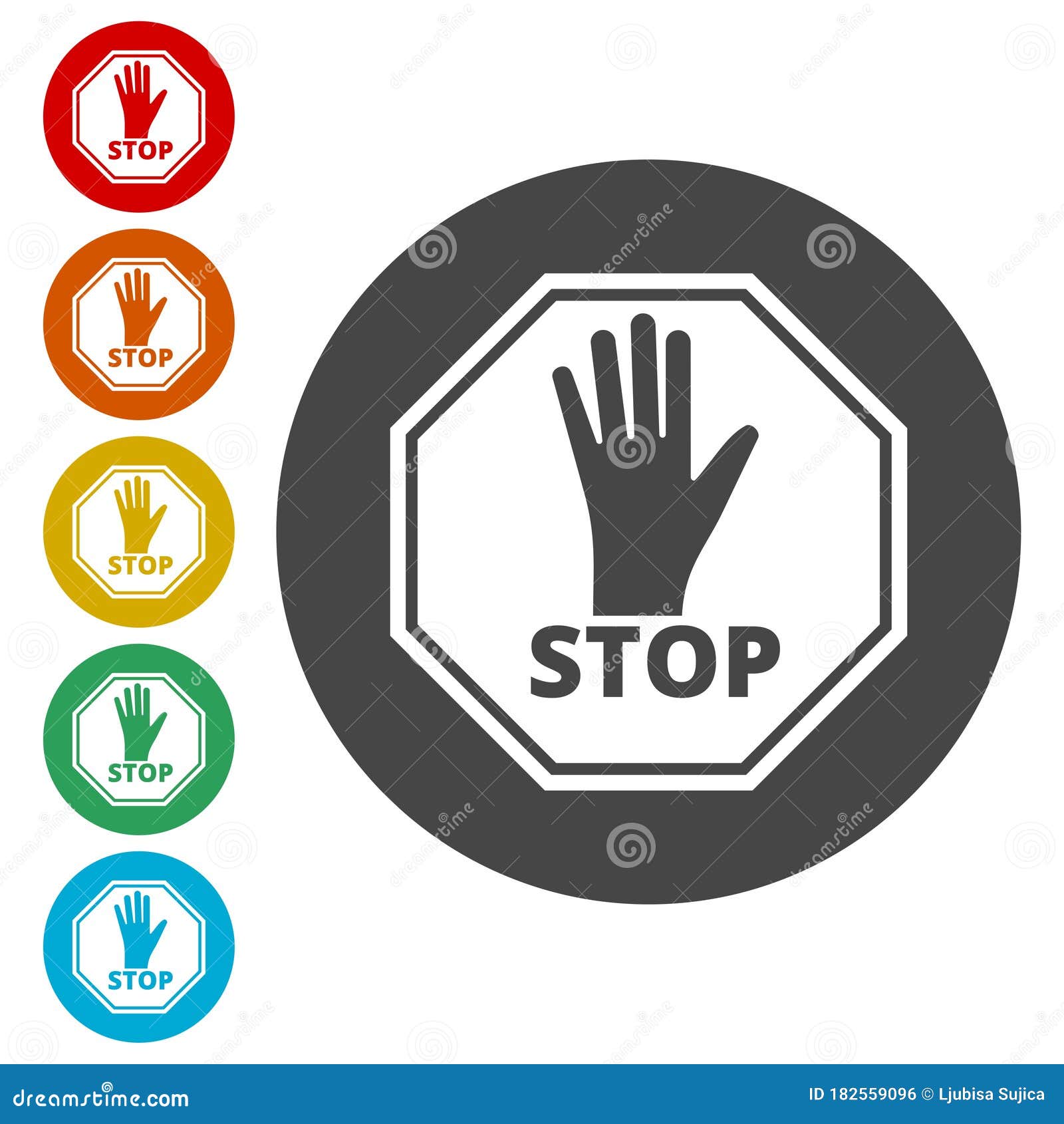 No entry sign, Stop icon stock vector. Illustration of allowed - 182559096