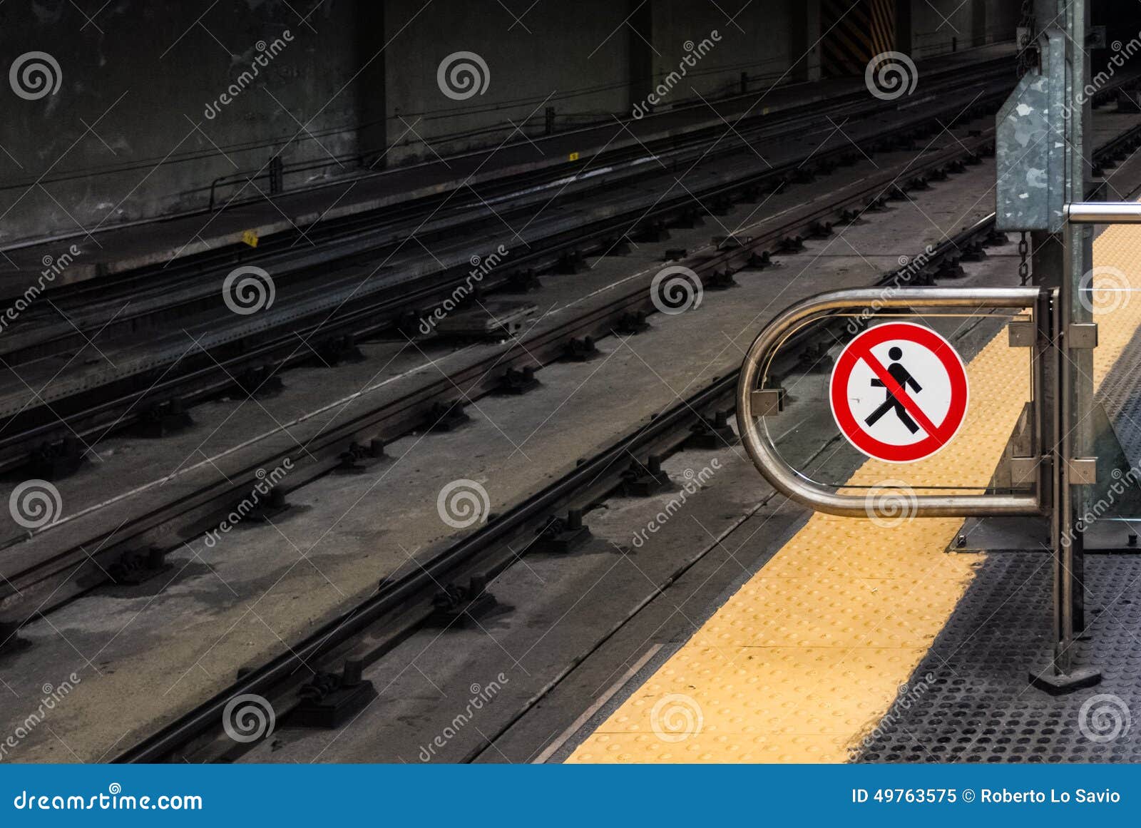 No Entry Sign in the Subway Stock Image - Image of entry, indoor: 49763575