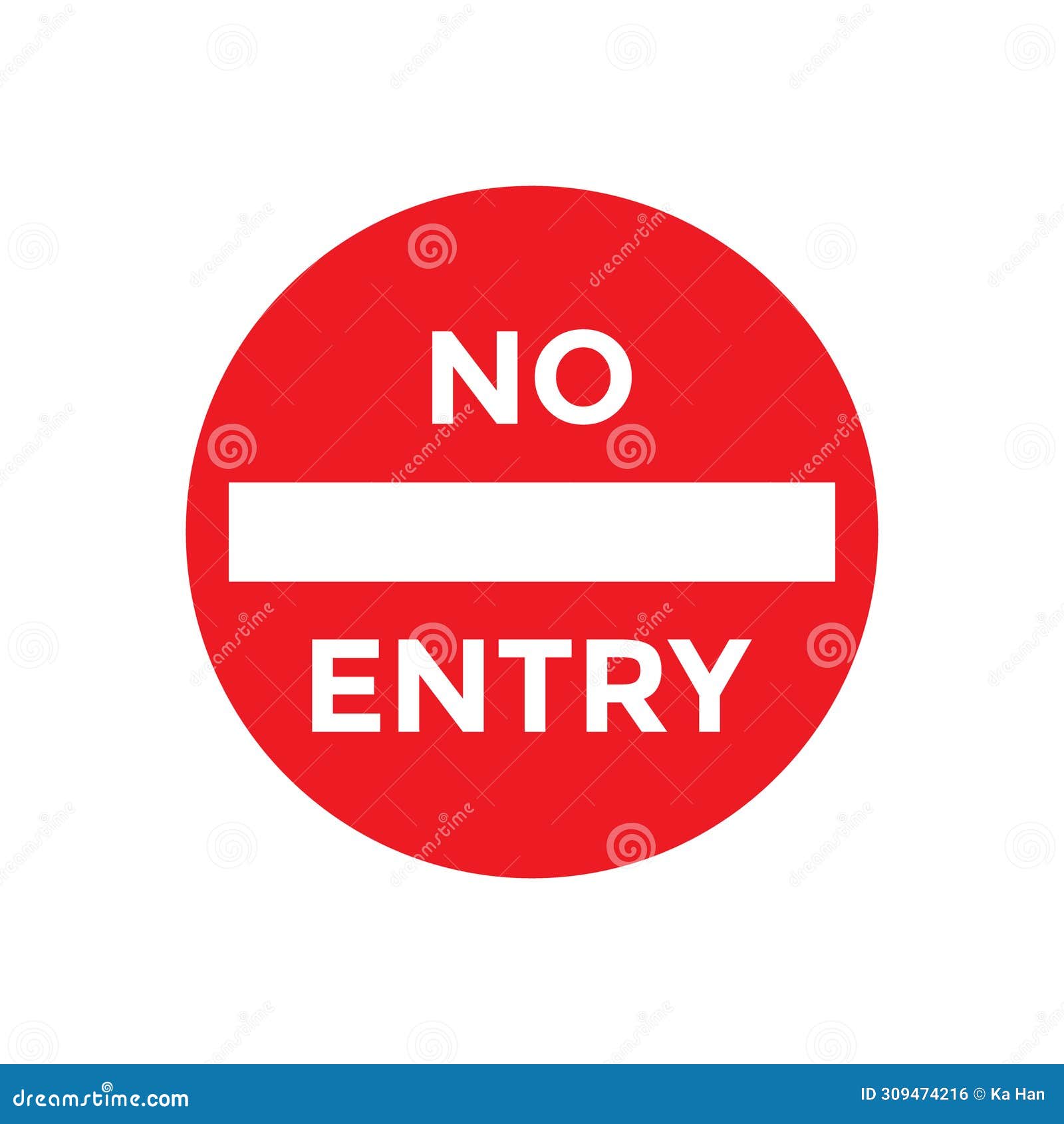 No Entry Sign in Trendy Style. Do Not Enter Icon Vector Stock Vector ...