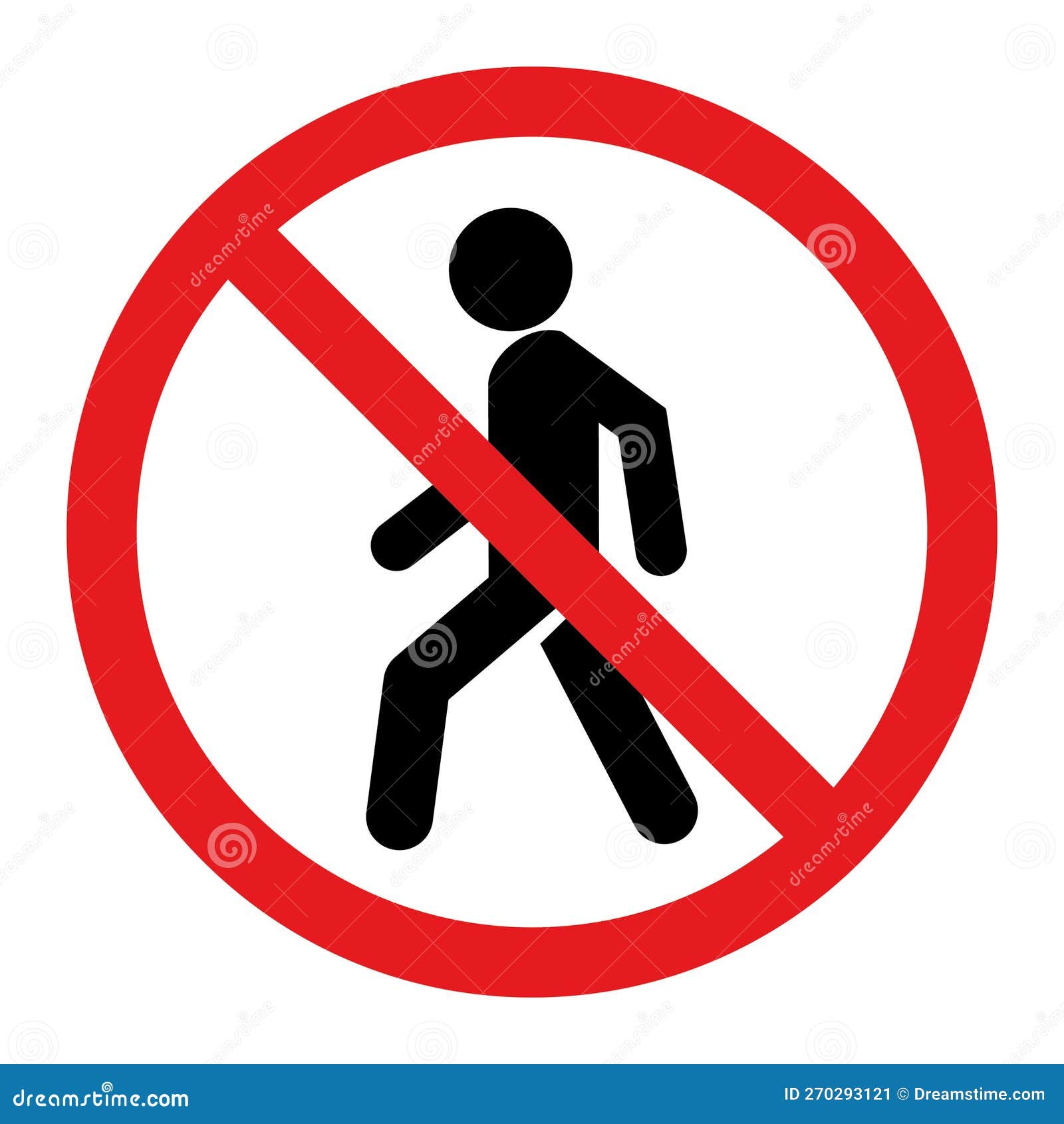 No Entry Sign Vector Illustration. Stock Illustration - Illustration of ...
