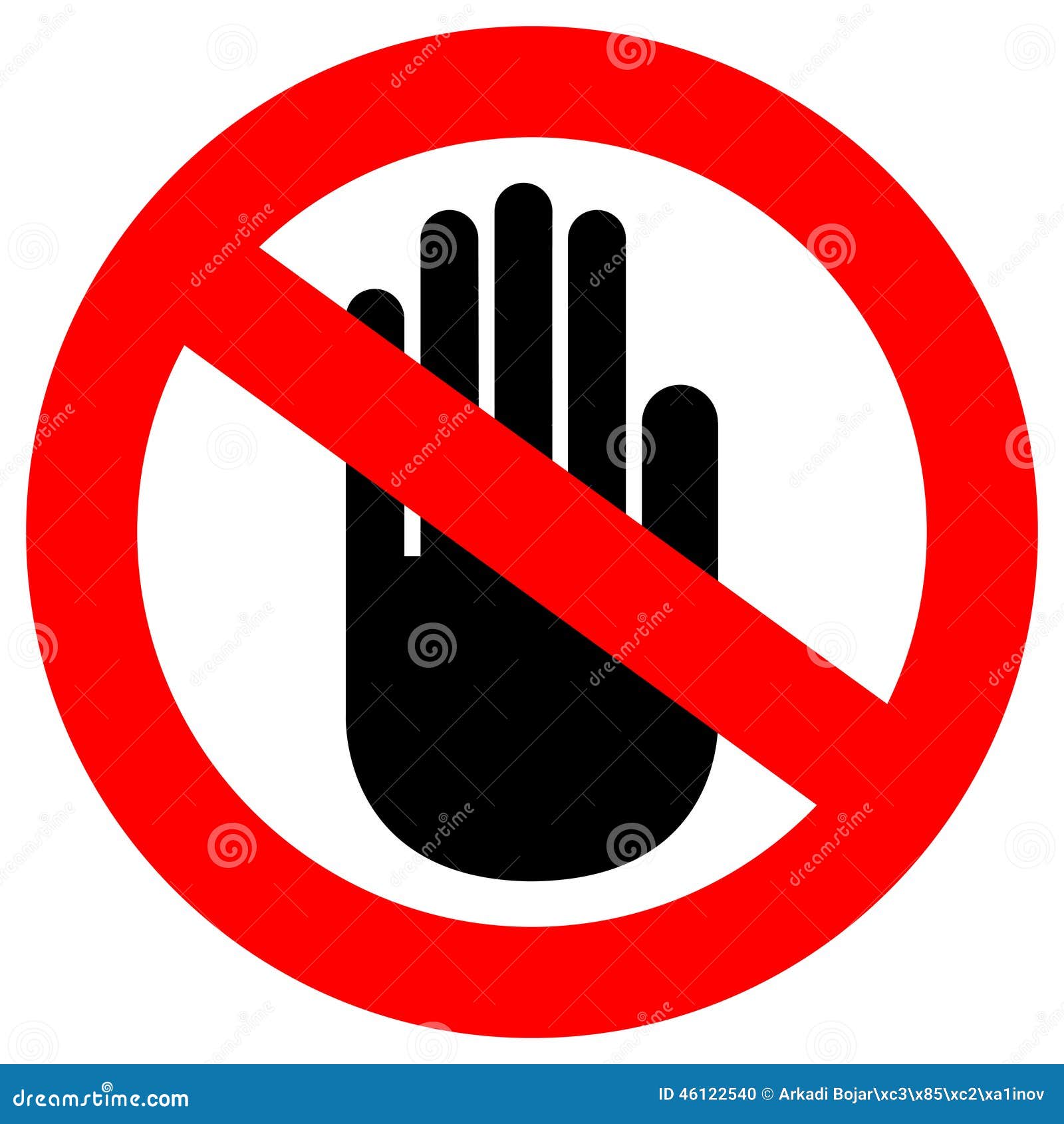 No Entry Sign, Safety First Icon Vector Illustration | CartoonDealer ...