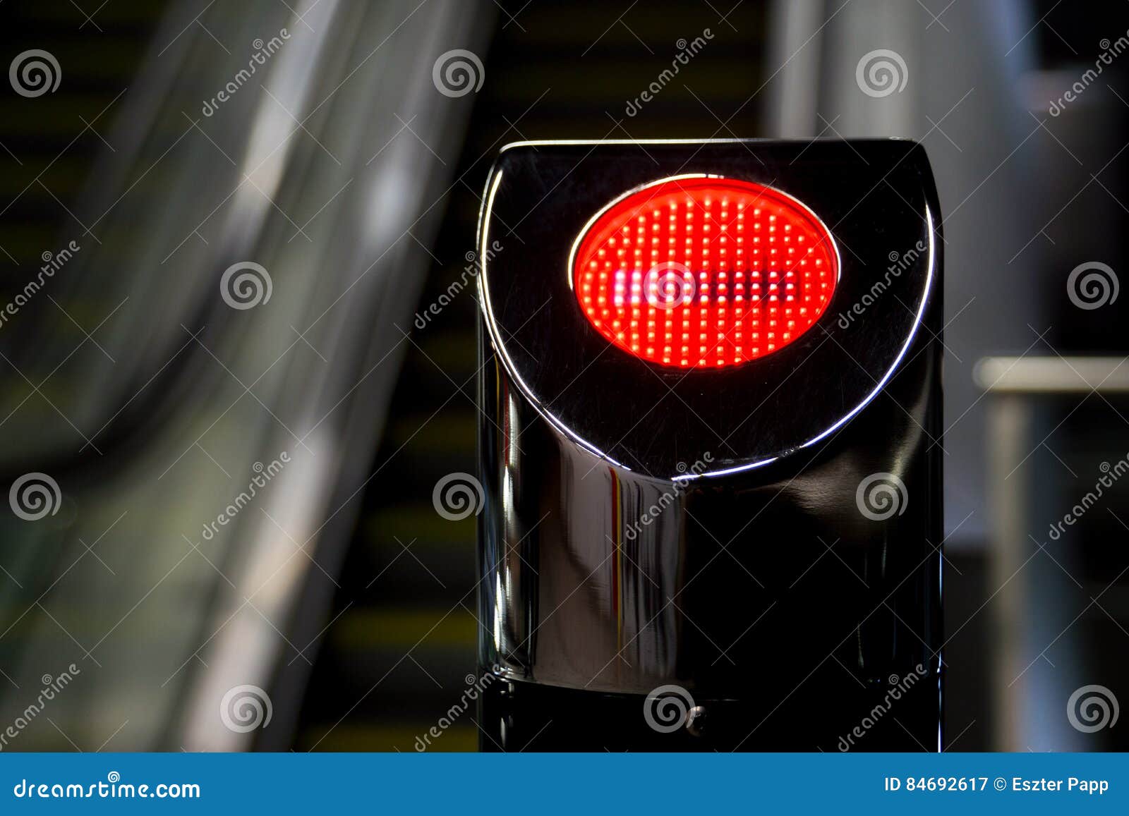 No Entry Signal in Front of an Escalator Stock Image - Image of indoors ...