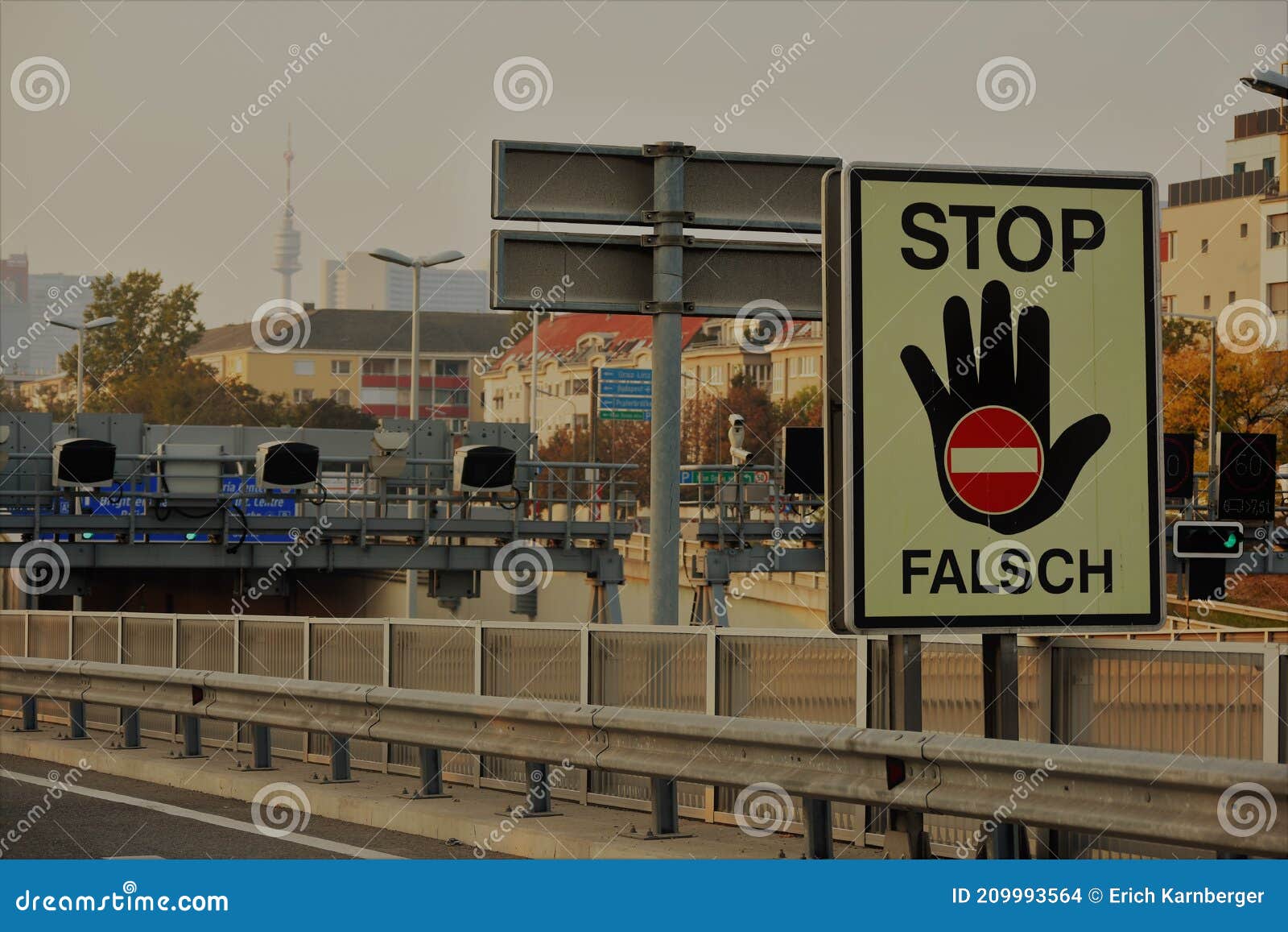 No Entry Signs on a Highway Exit Stock Photo - Image of safety, signage ...