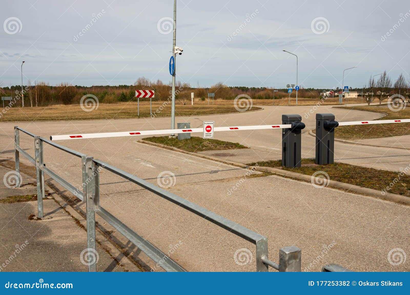 No Entry, STOP, Security Cameras Auto Prohibition Stock Photo - Image ...