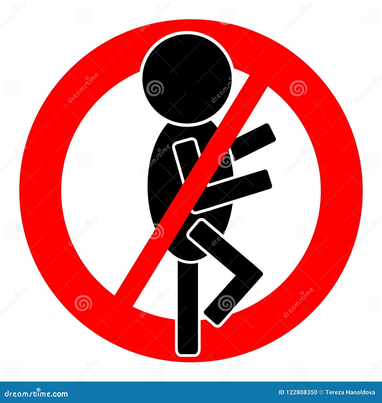 No Entry Symbol Isolated on White Background. Vector Illustration Stock ...