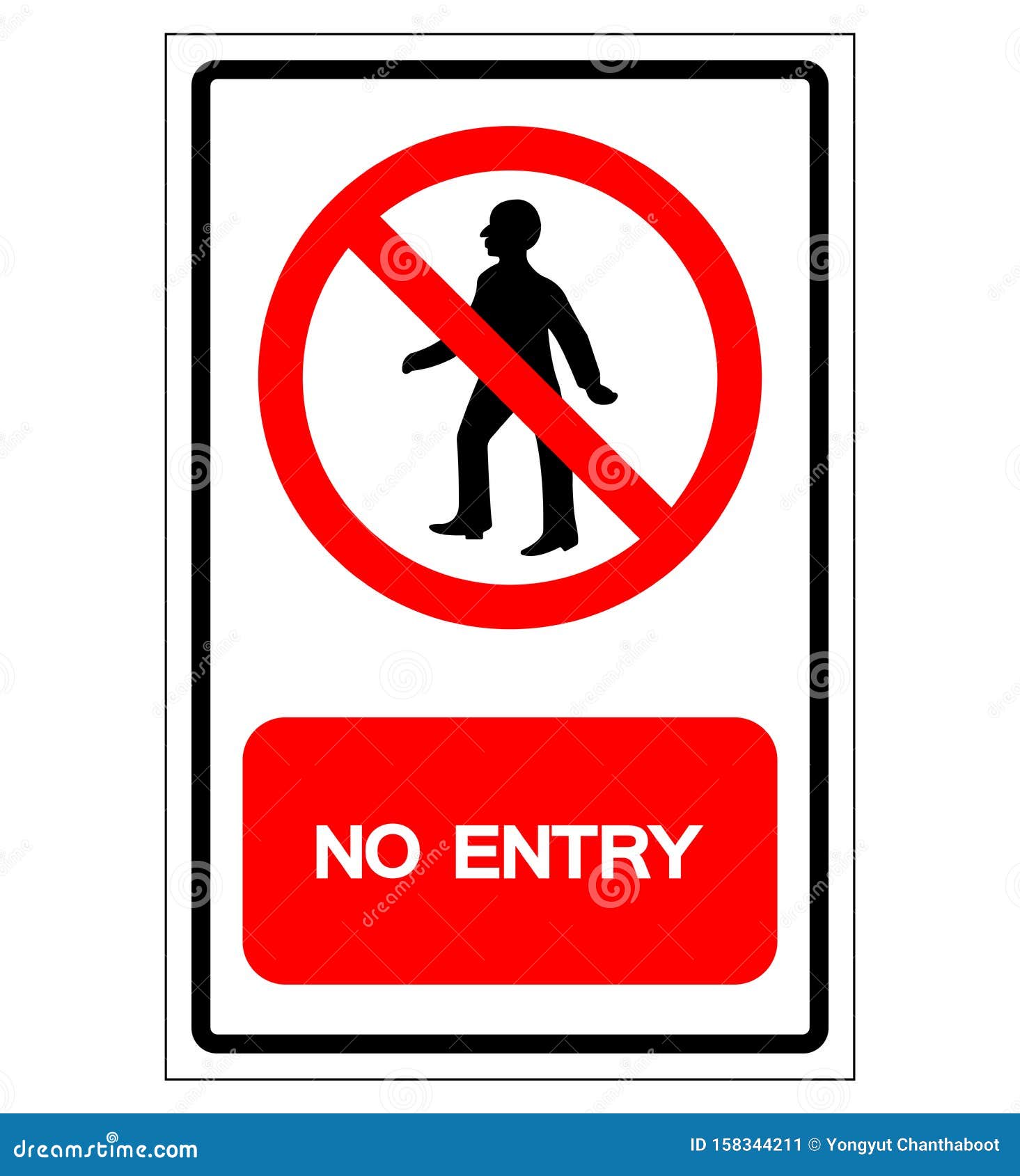 No Entry Symbol Sign, Vector Illustration, Isolate on White Background ...
