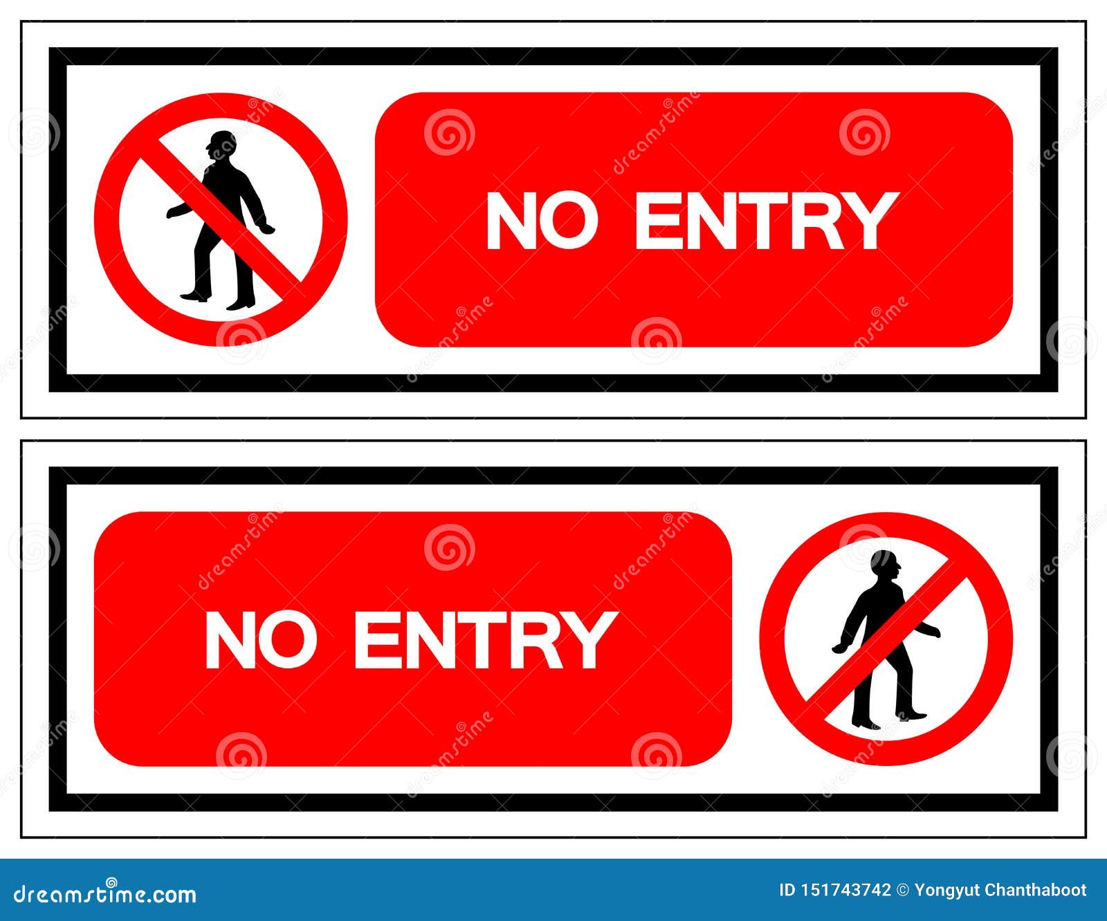 No Entry Symbol Sign, Vector Illustration, Isolate on White Background ... No Entry Symbol Sign, Vector Illustration, Isolate on White Background ...