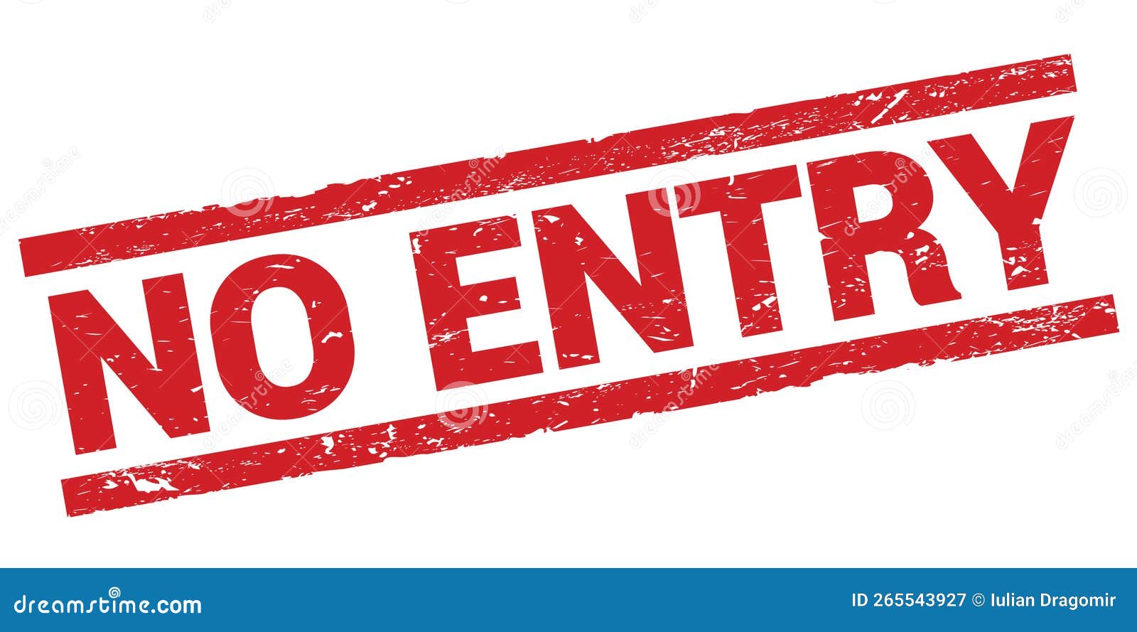 NO ENTRY Text on Red Rectangle Stamp Sign Stock Illustration ...