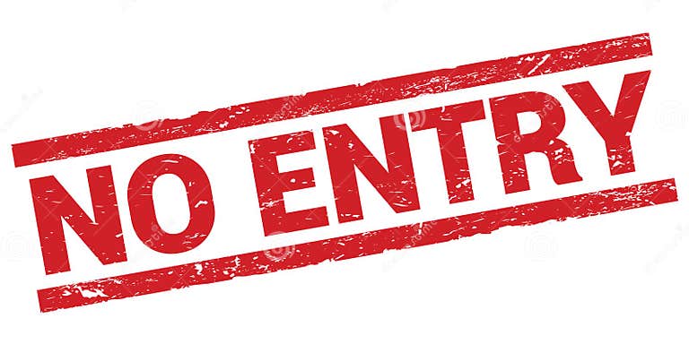 NO ENTRY Text on Red Rectangle Stamp Sign Stock Illustration ...